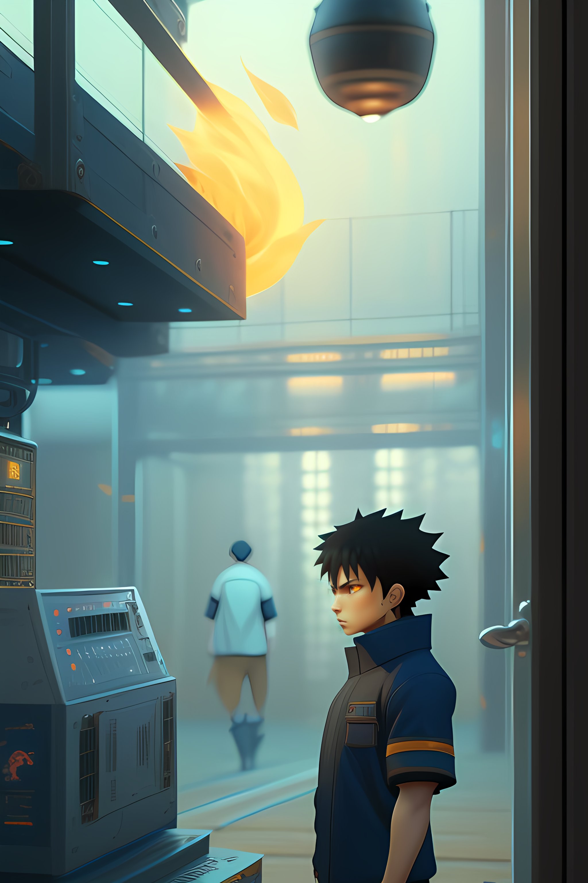 Lexica - Highly detailed prison cell with naruto uzumaki with black ...