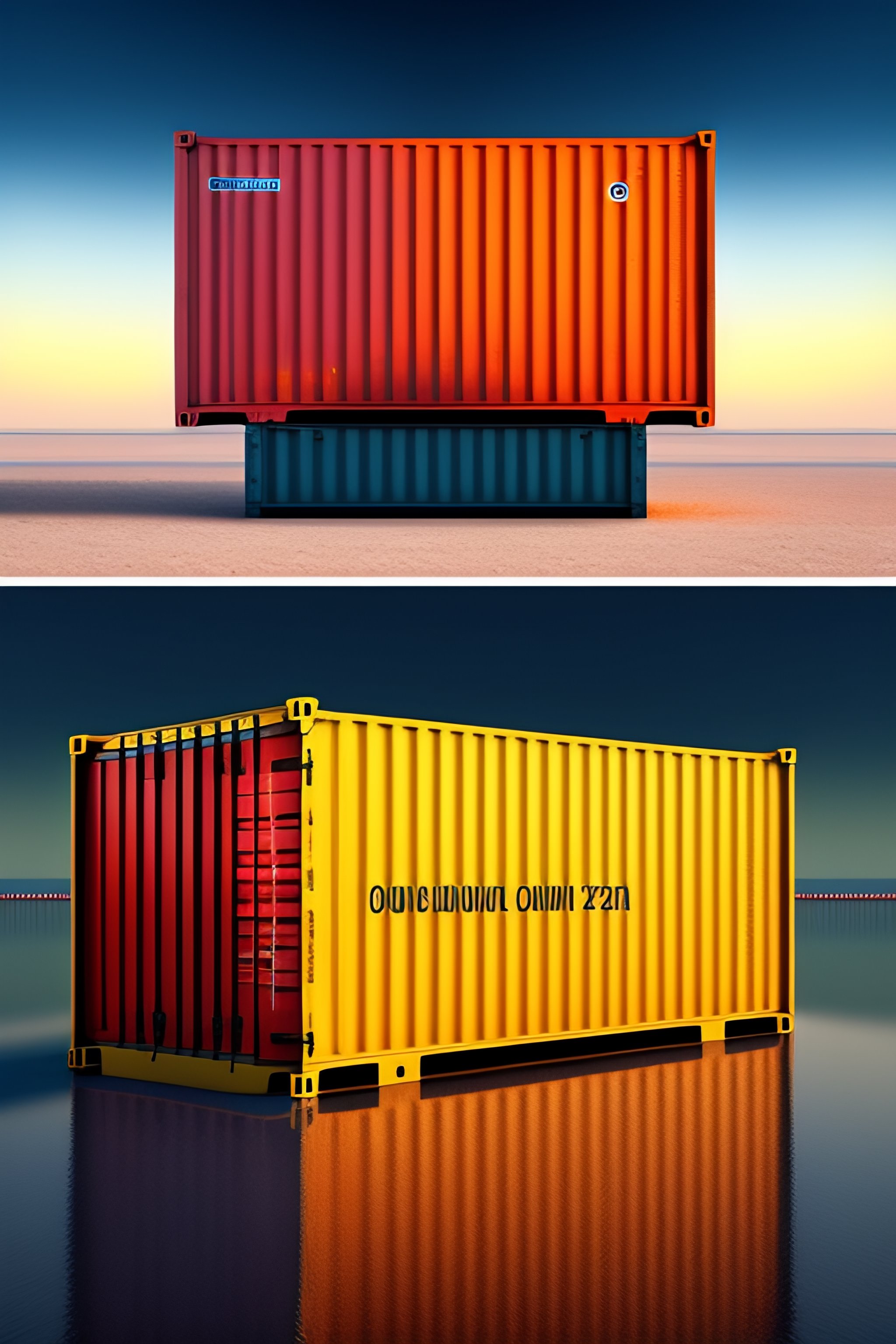Lexica - Shipping container with text "container-deshevo" delivery by ...