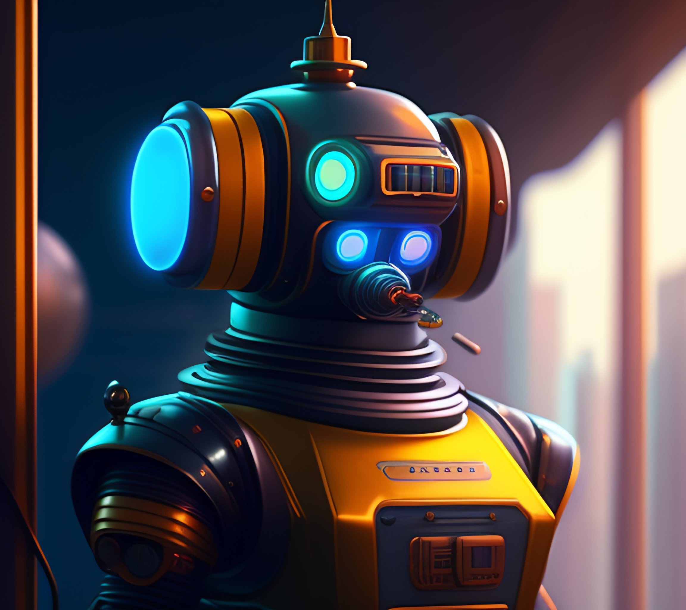 Lexica - An illustration of Bender, robot from futurama as an artist ...