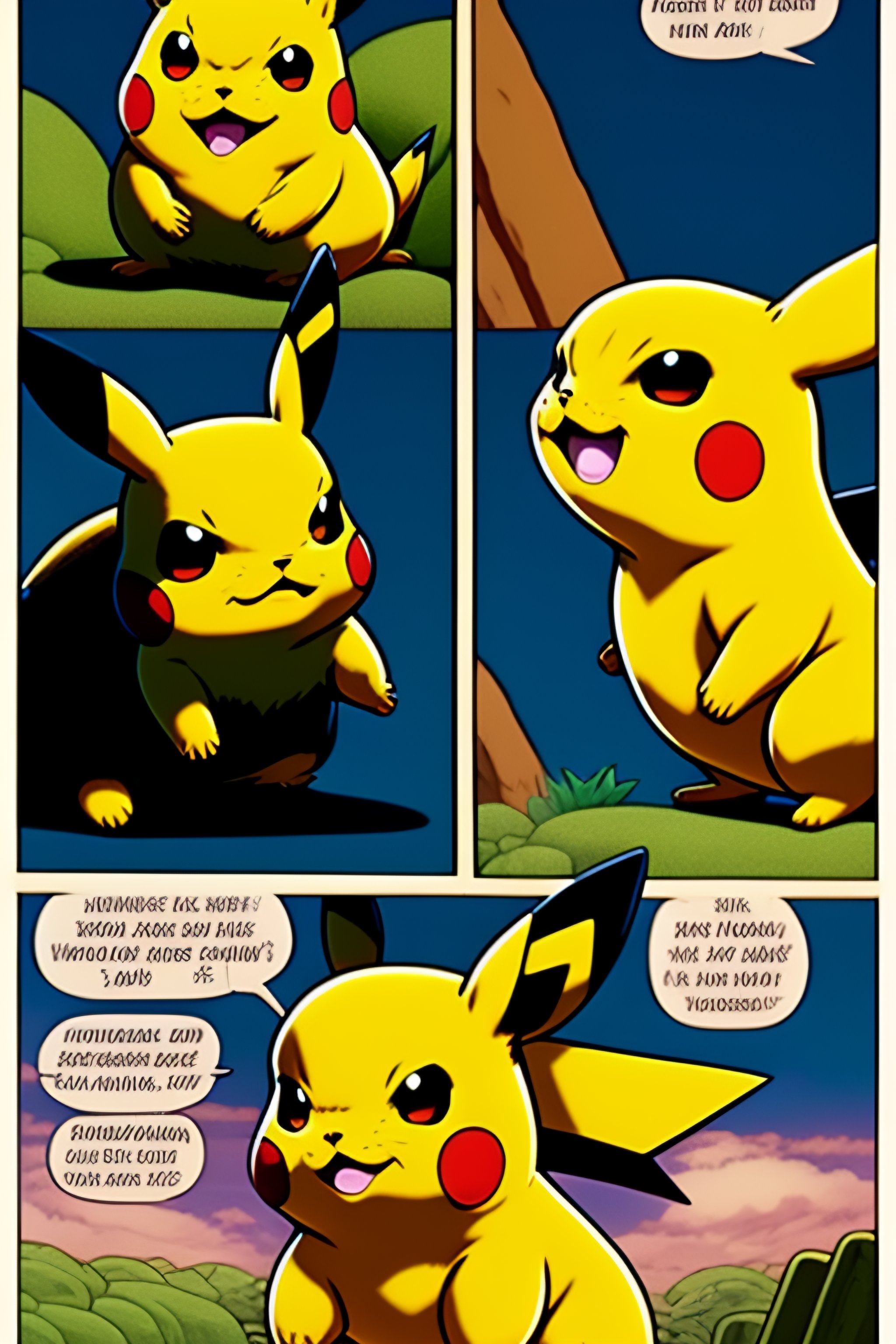 Lexica - The eighth panel could show Pikachu being recognized for its ...