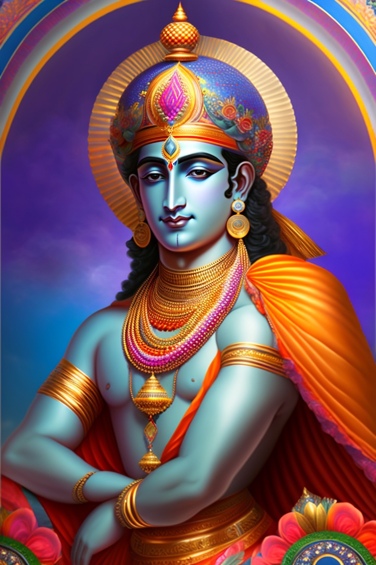 Krishna Psychedelic Art