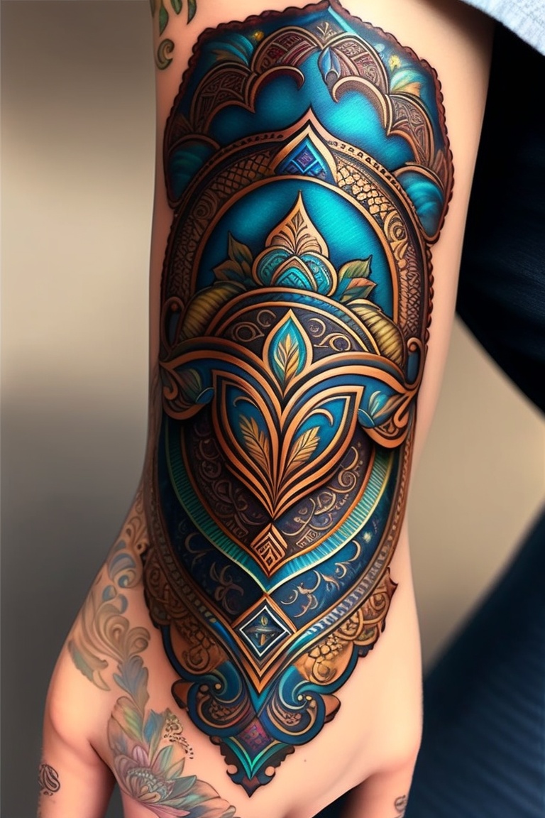 Lexica - Fashion an ornate hamsa hand tattoo, with intricate designs ...