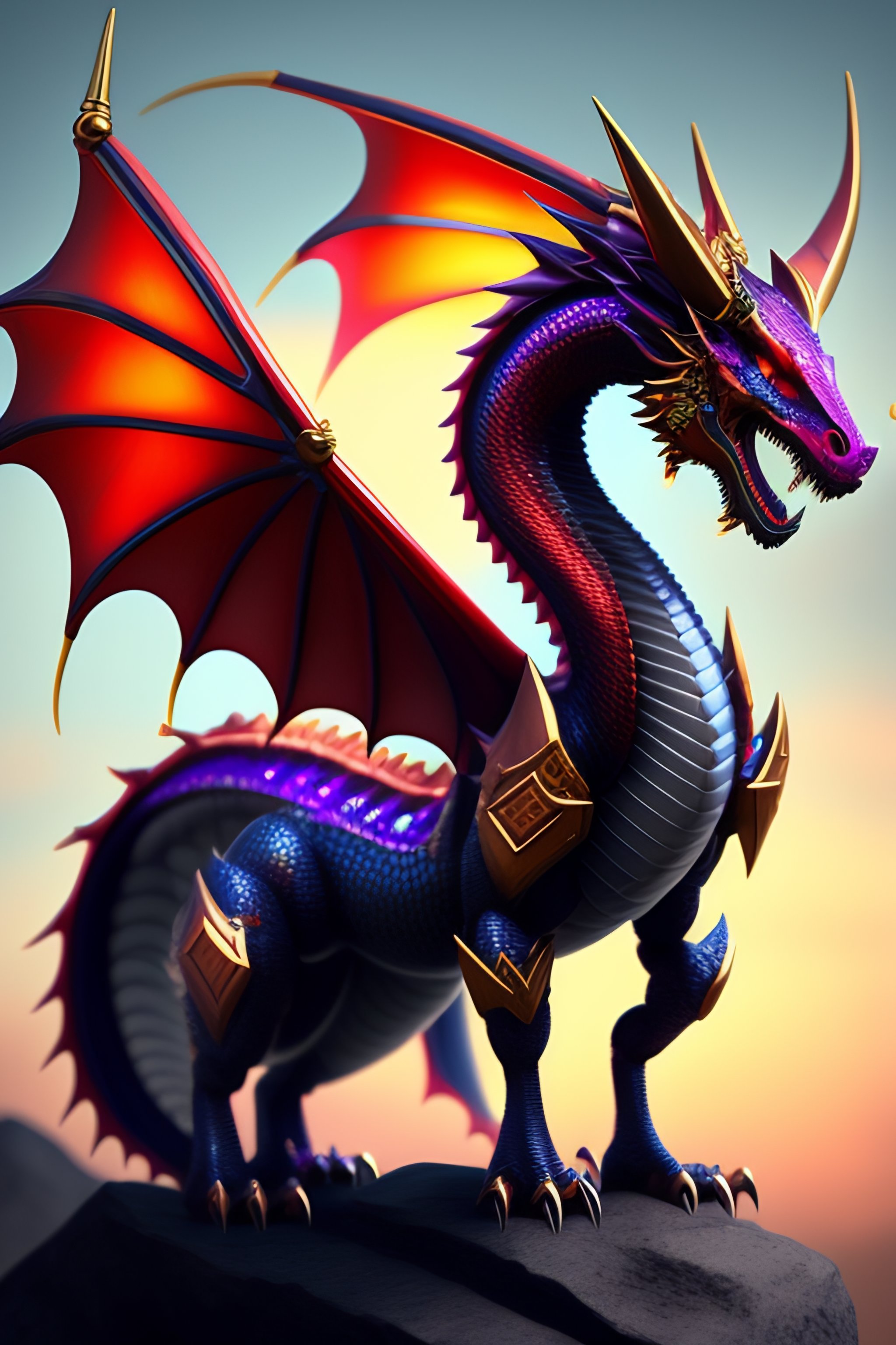 Lexica - Infernadraxia prismatic dragon robot