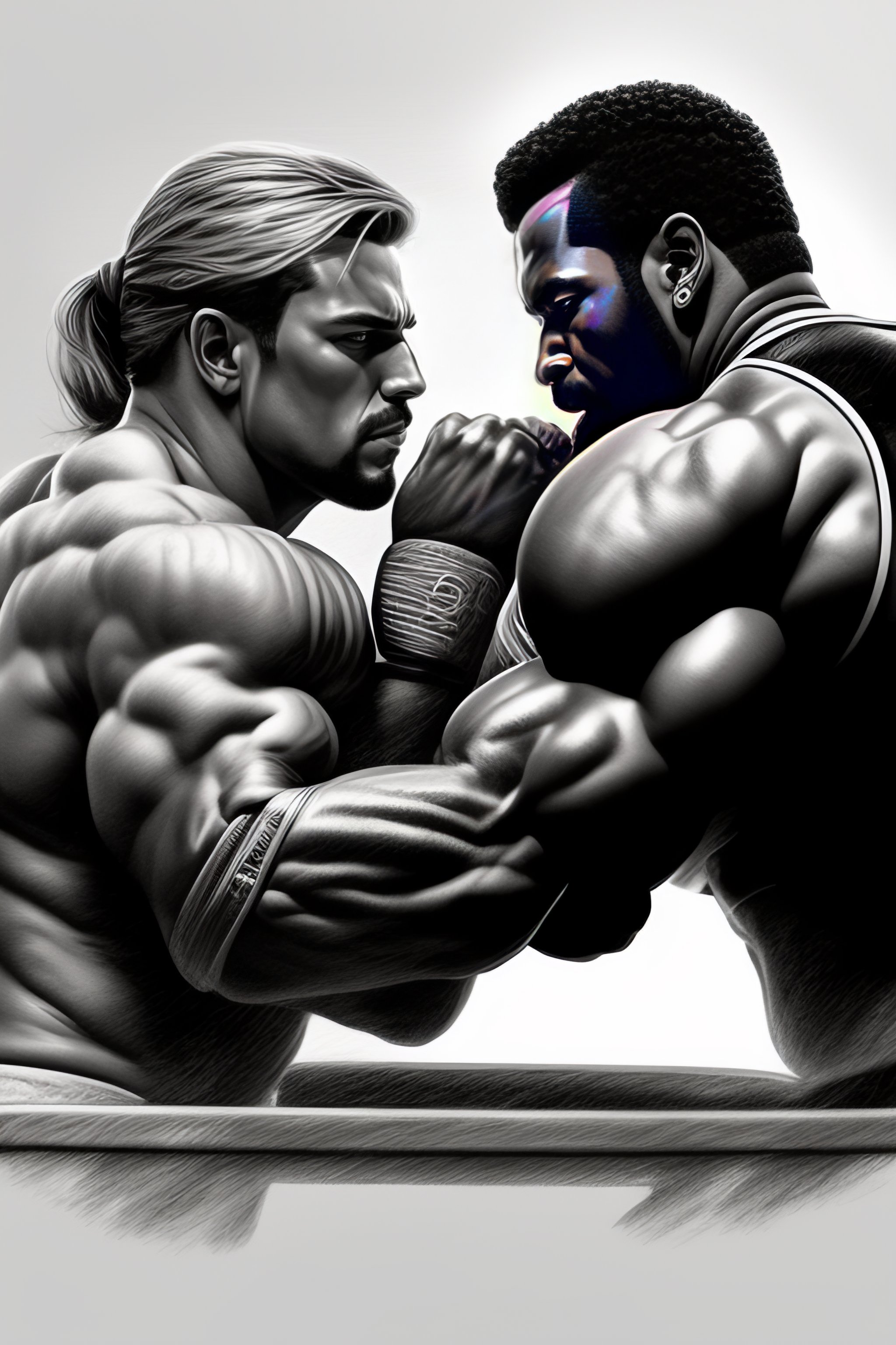 Lexica - Big strong arm armwrestling drawing sketch