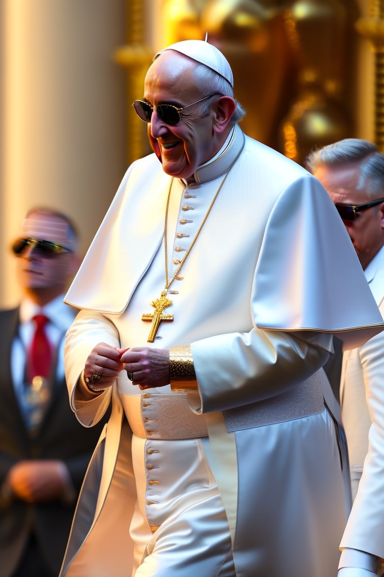 Lexica - Pope Francis with Gucci Sunglasses, Rolex and golden chain ...