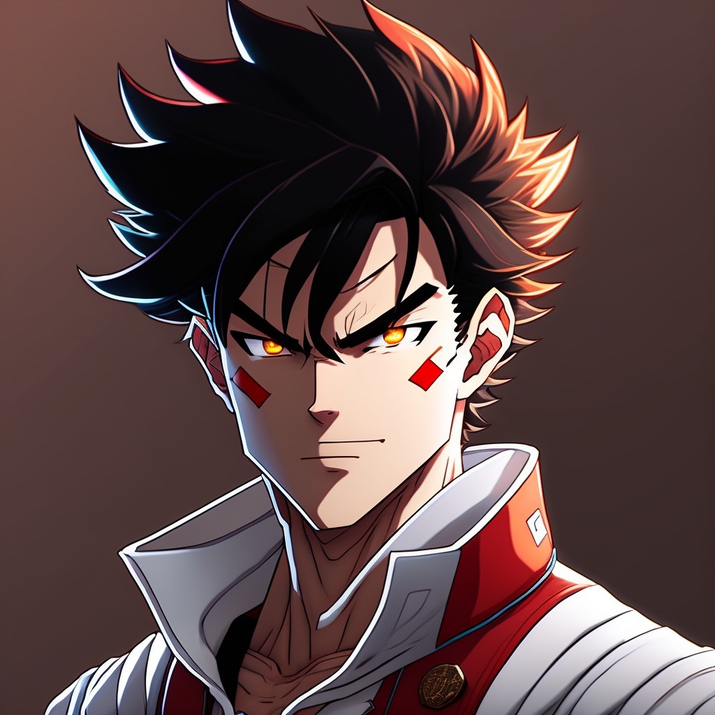 Lexica - Cyborg line art, 4k, luffy