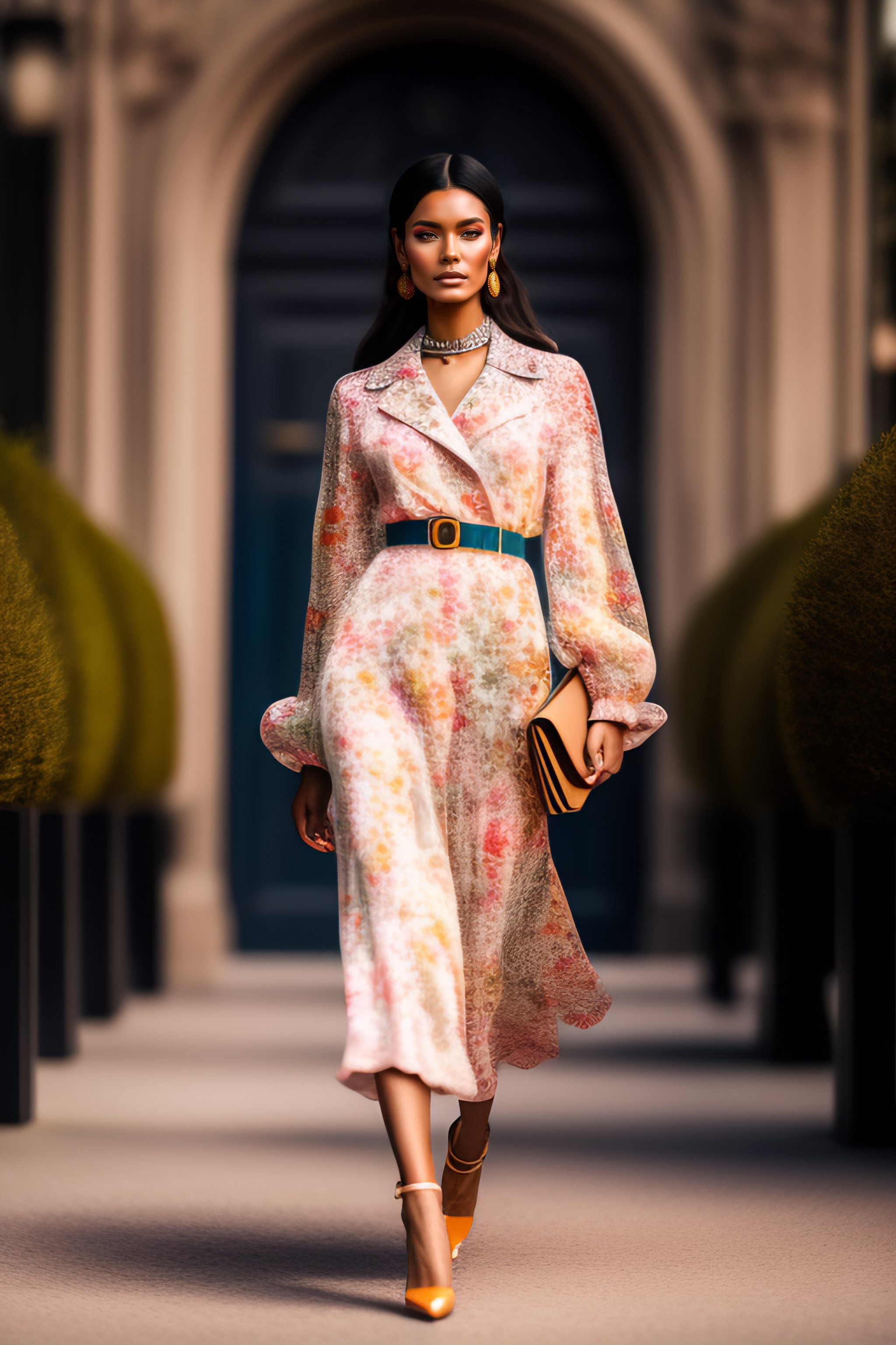 Lexica - Portrait of model wearing spring Outfit, full body, 100% real ...