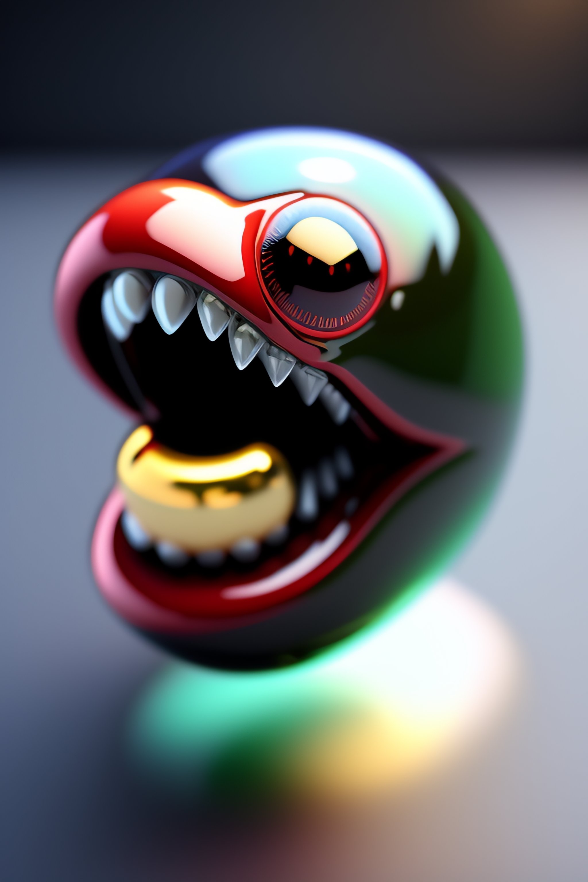 Lexica - Eyeball with teeth 8k volumetric lighting octane render ultra ...