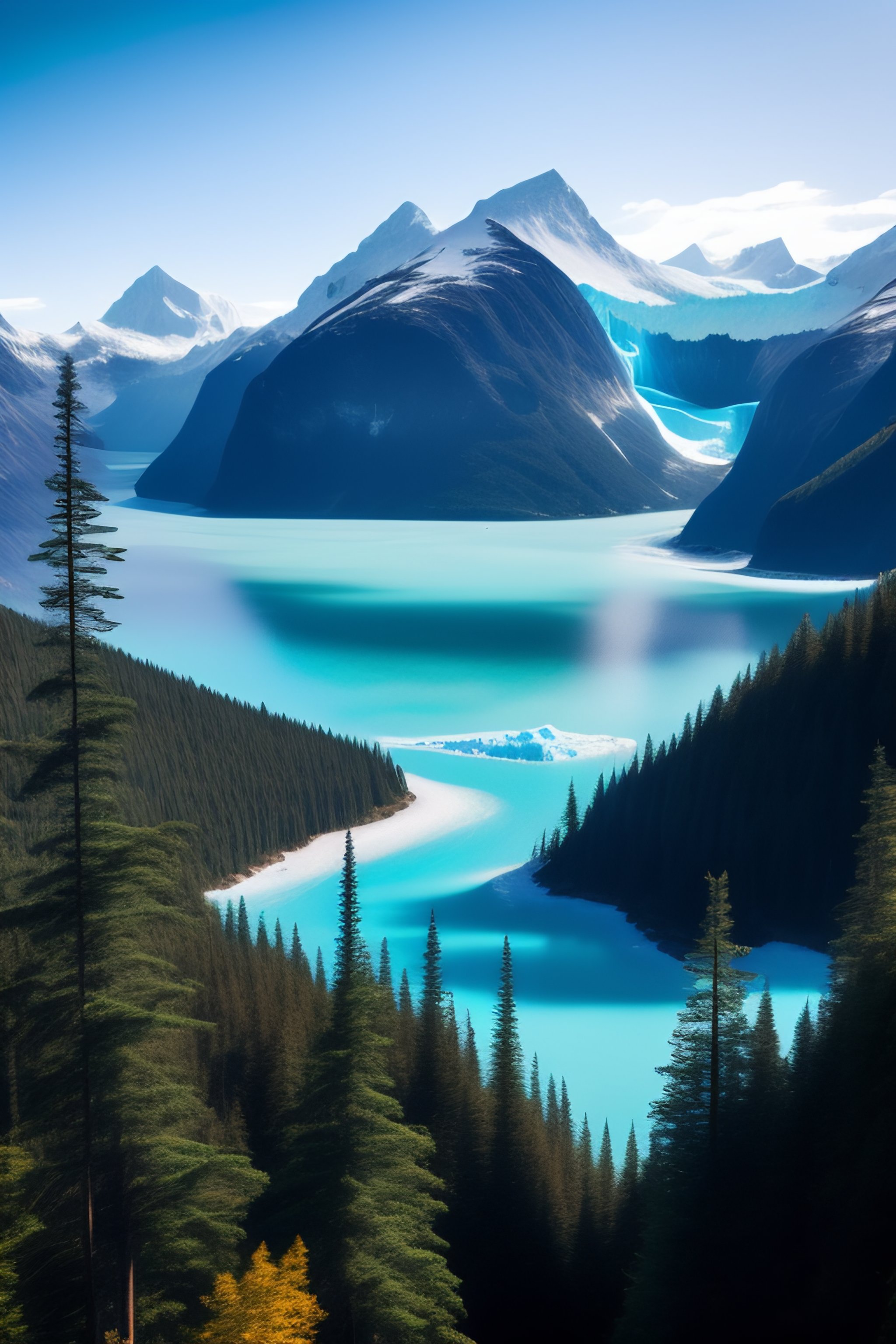 Lexica - A set of skyscrapers overlooking a ocean of trees decending ...