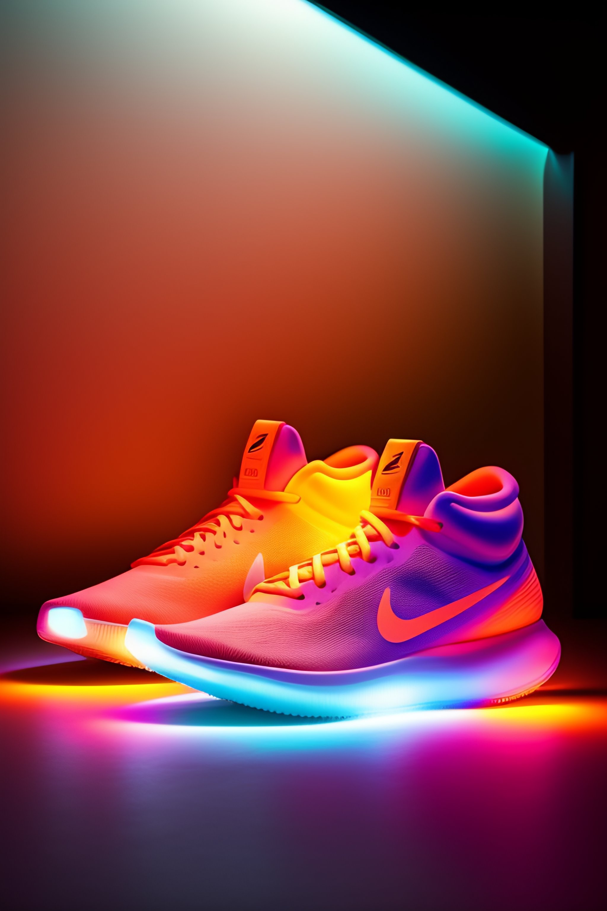 Lexica - Futuristic nike show, minimalistic design, glowing sole