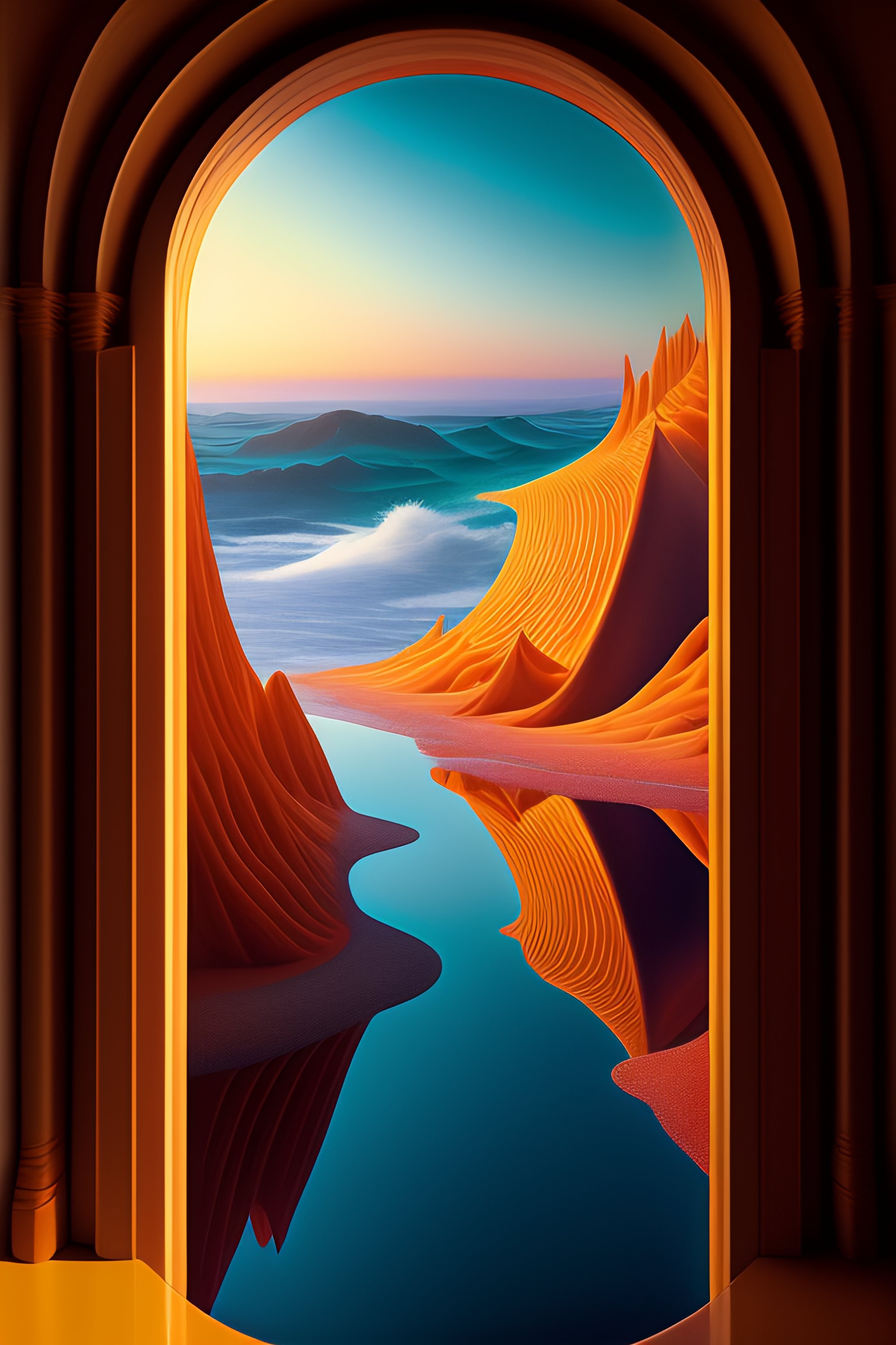 Lexica - A photo of a seeker peering into windows opening to other ...