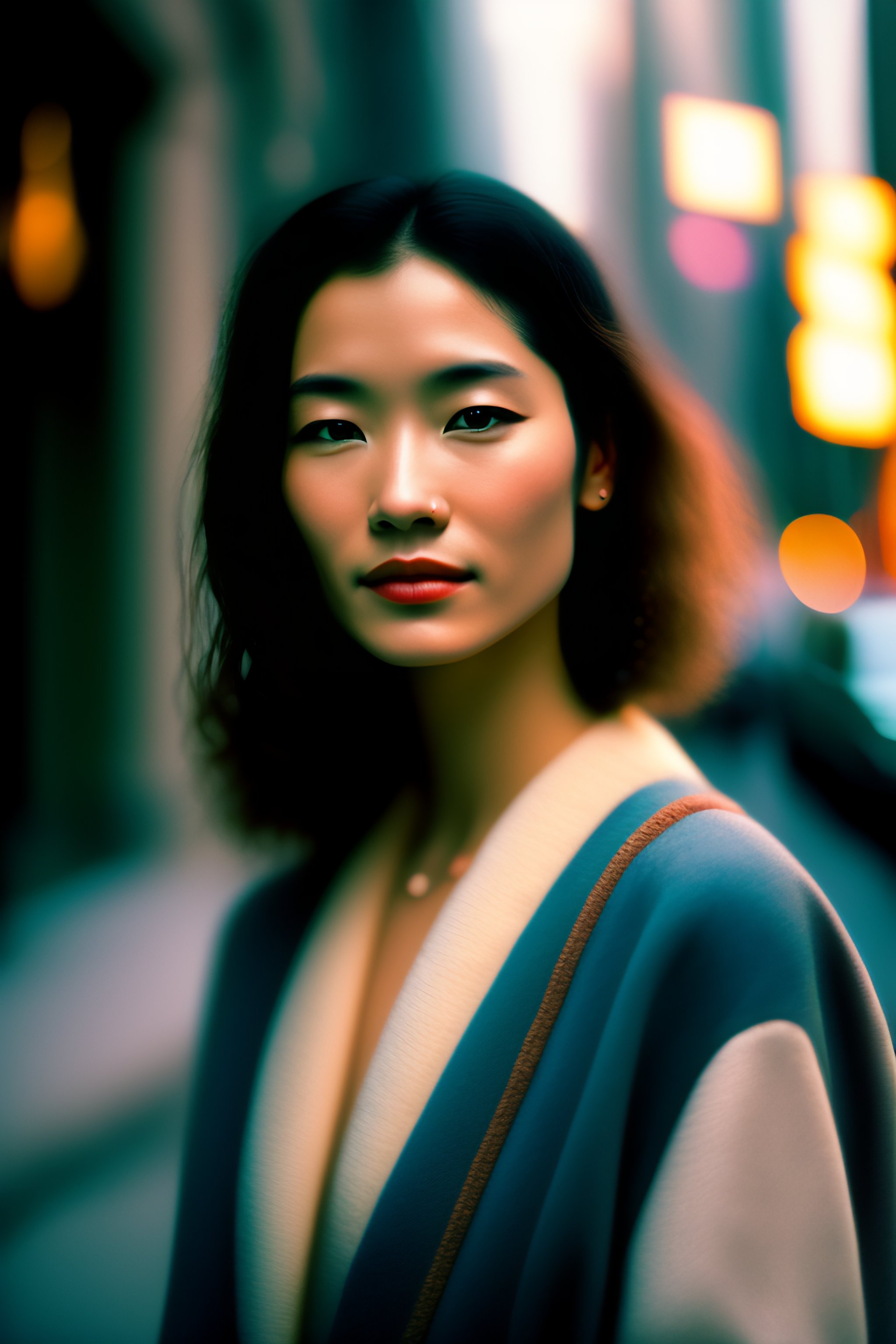 Lexica - Female semi nua perfect portrait, new york, medium format ...