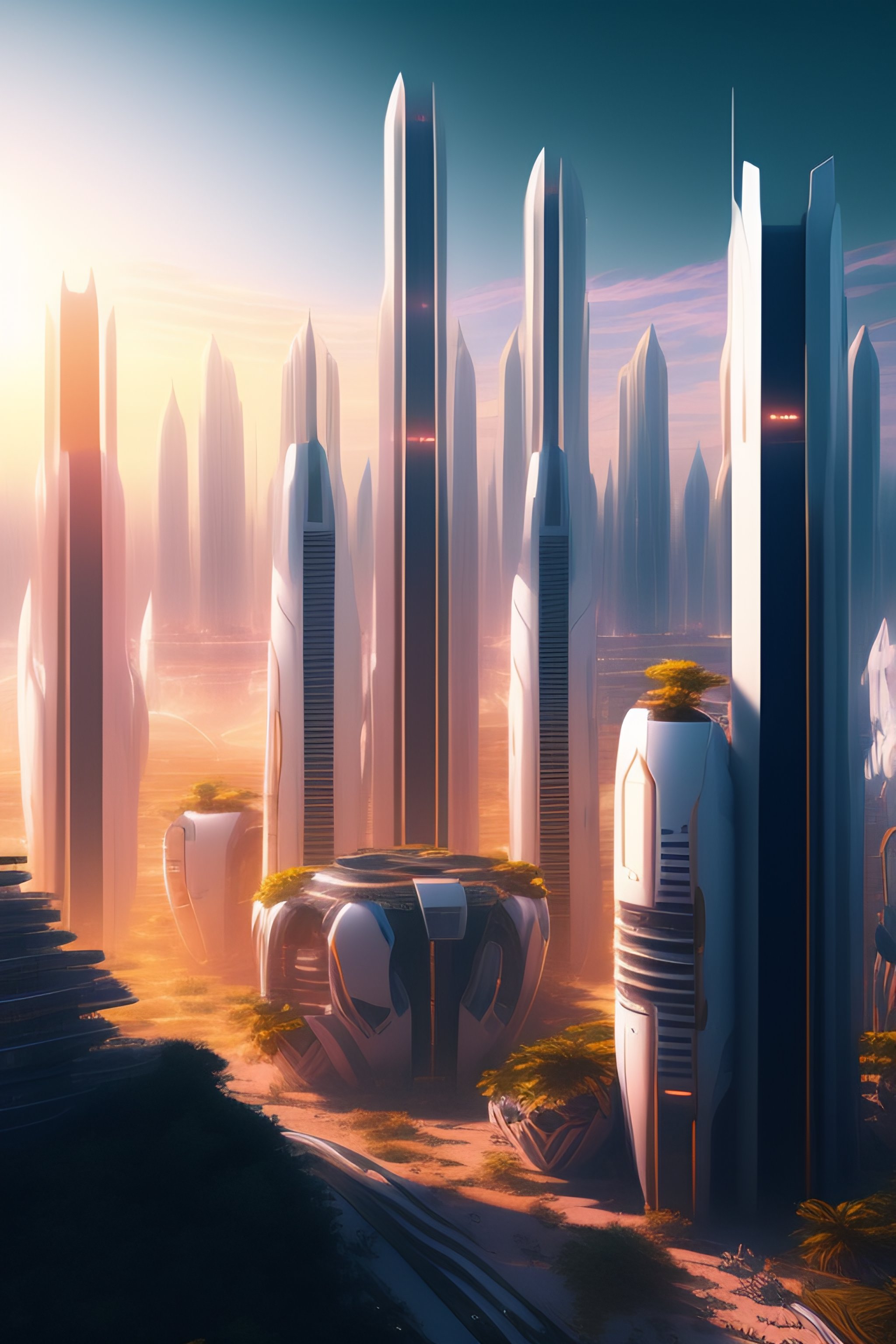 Sci Fi City Concept Art