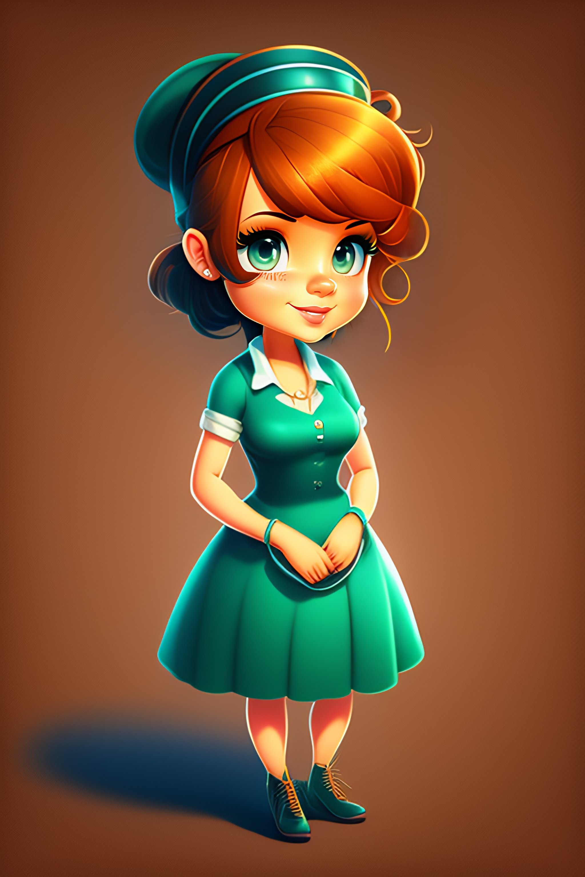 Lexica - Character cartoon with full body, lines, cute