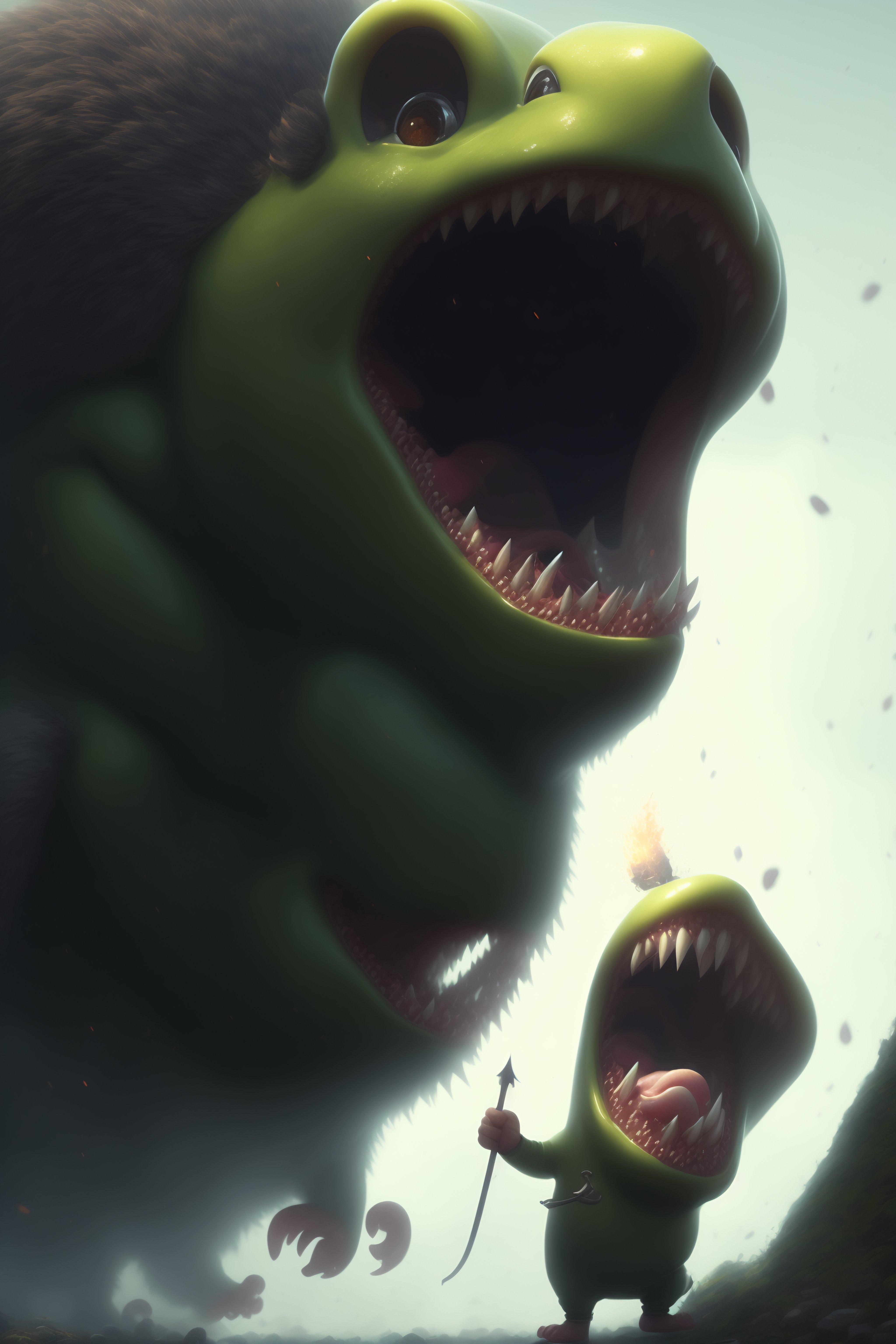 Lexica - A grotesque minion shrieking and gnashing its teeth, kid ...