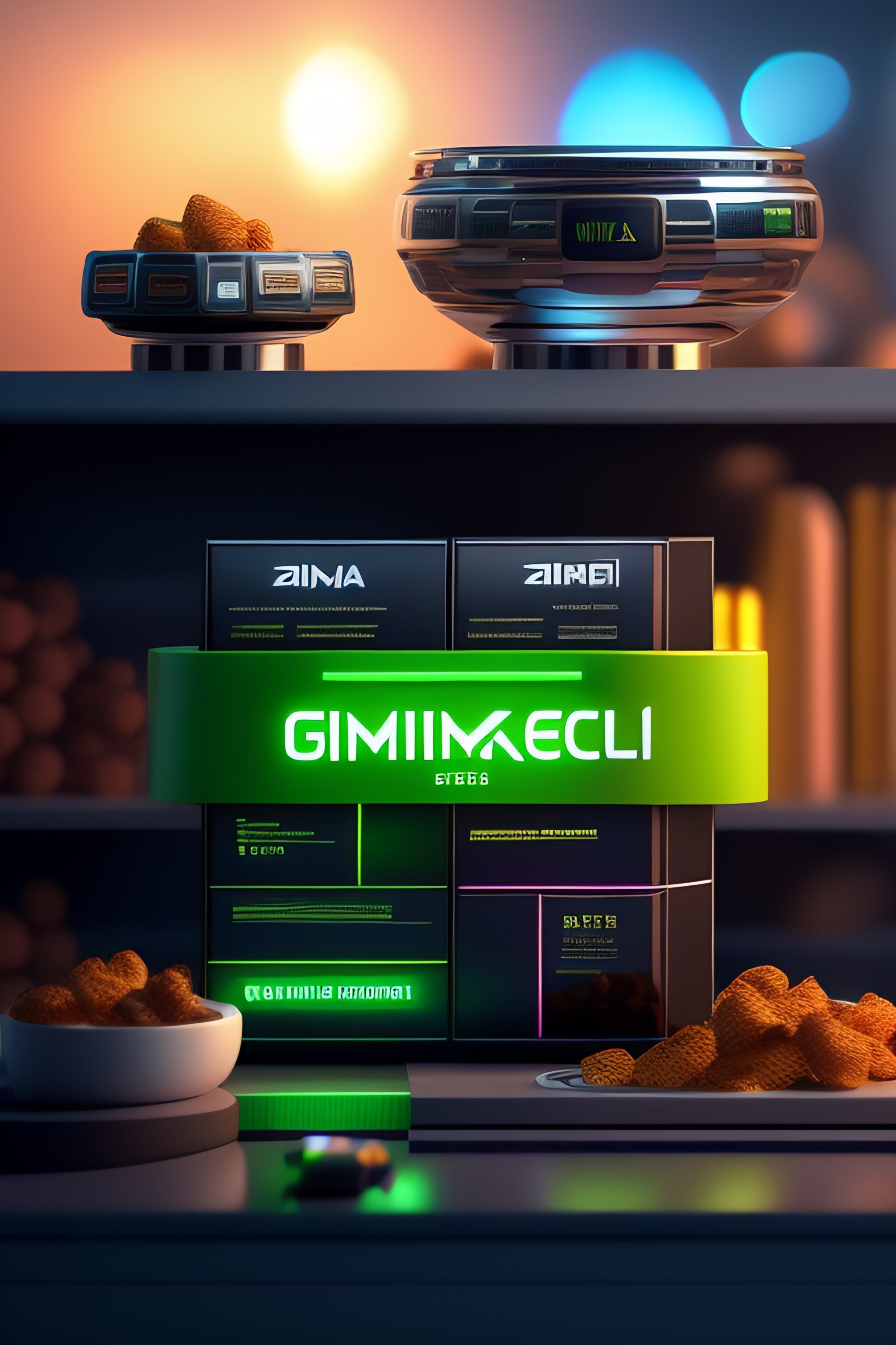 Lexica - Cinematic Nvidia GeForce Gaming Cereal Box, in a futuristic ...