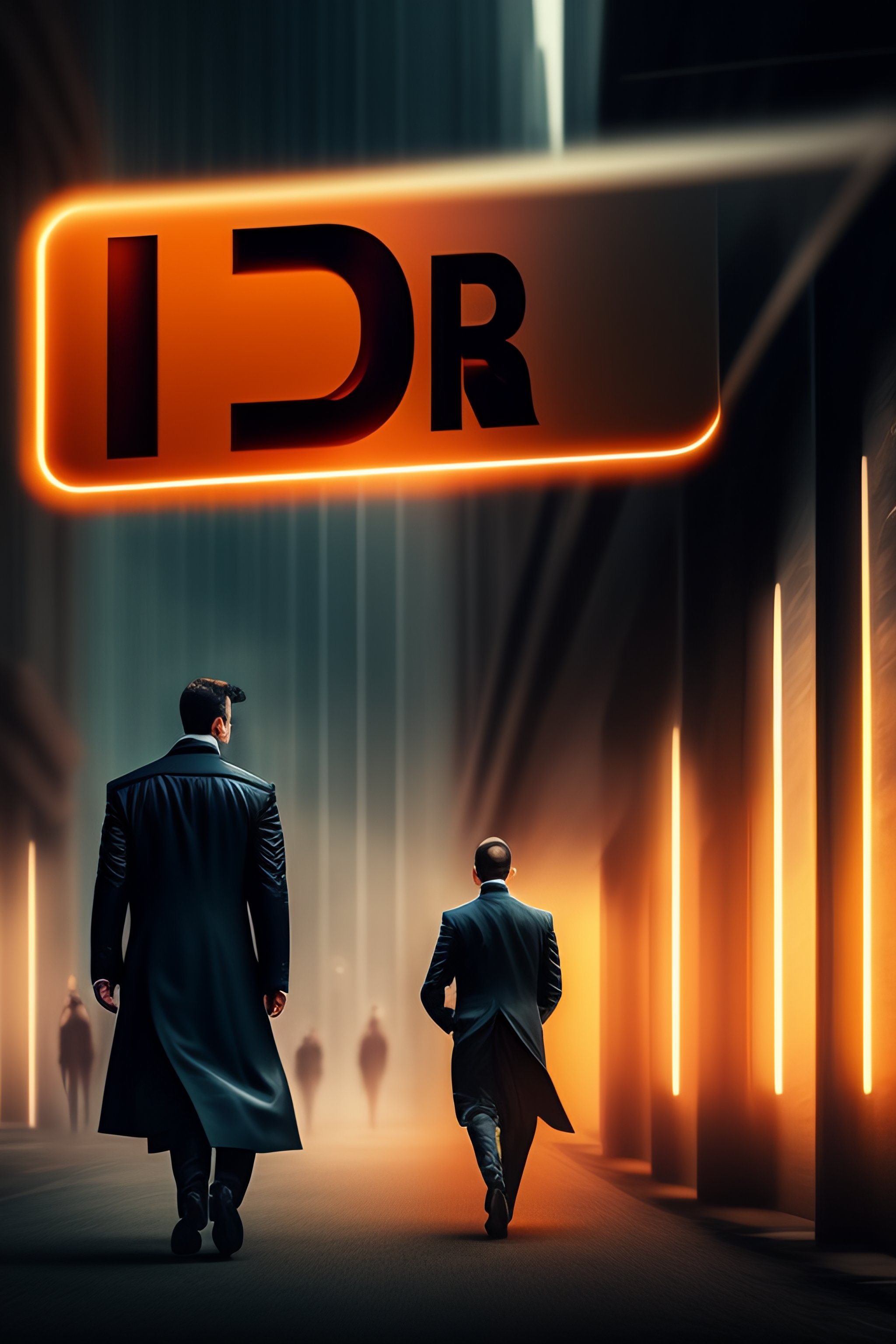 Lexica - Neo in the Matrix running from agents holding a sign saying DBI