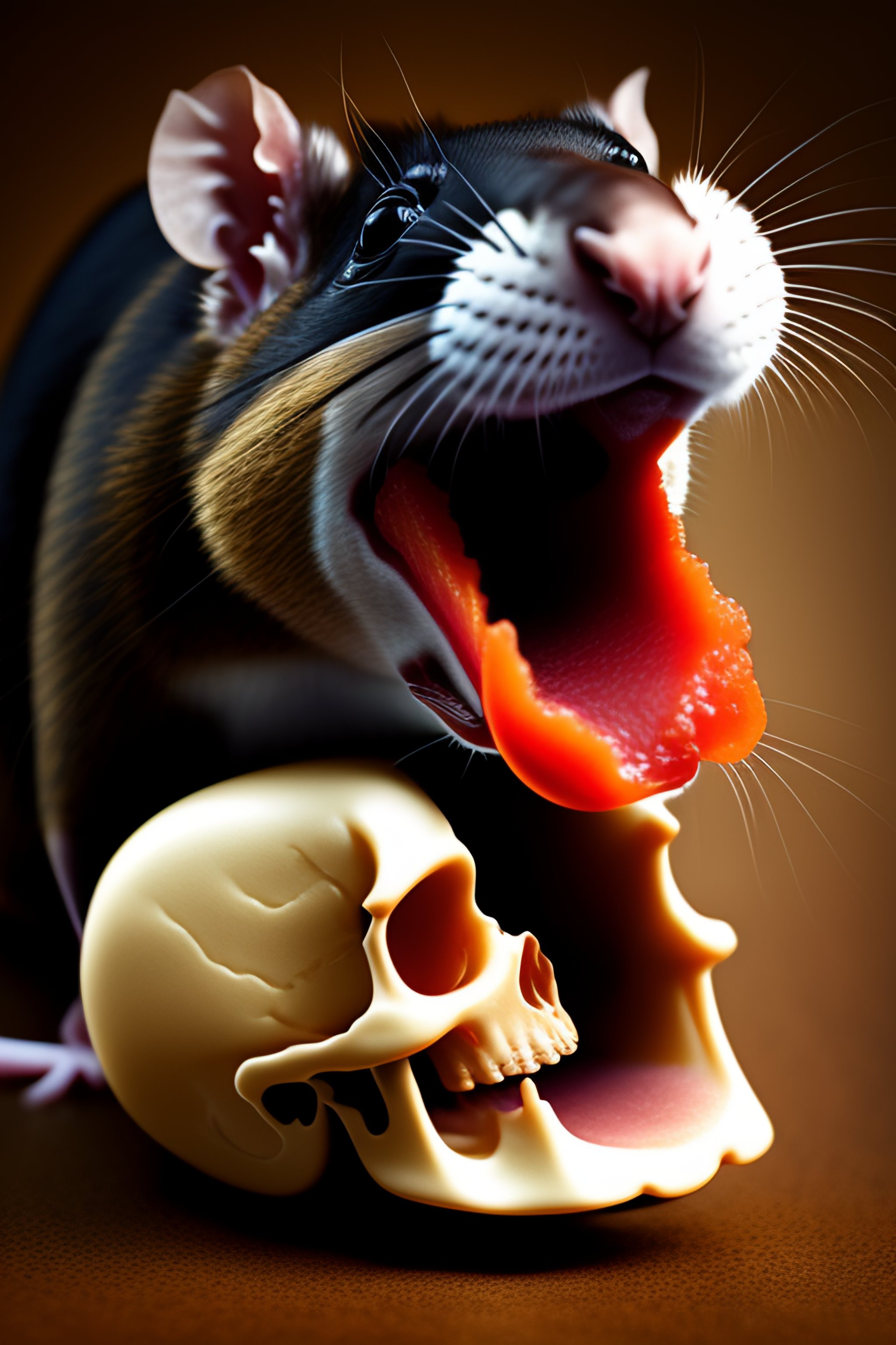 Lexica - Rat in skull mouth