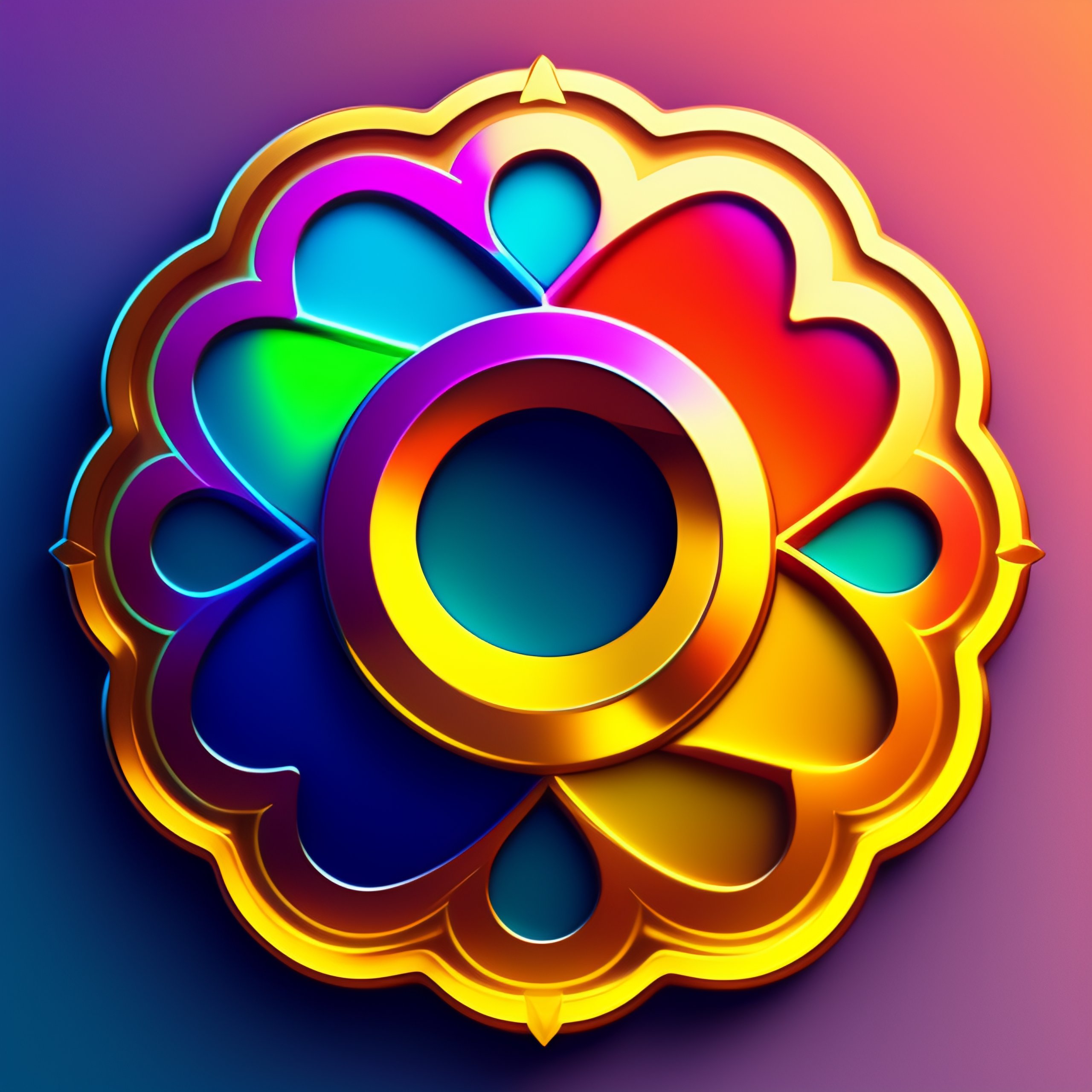 Lexica - Medal recognition icon, trending on artstation, vibrant colors ...