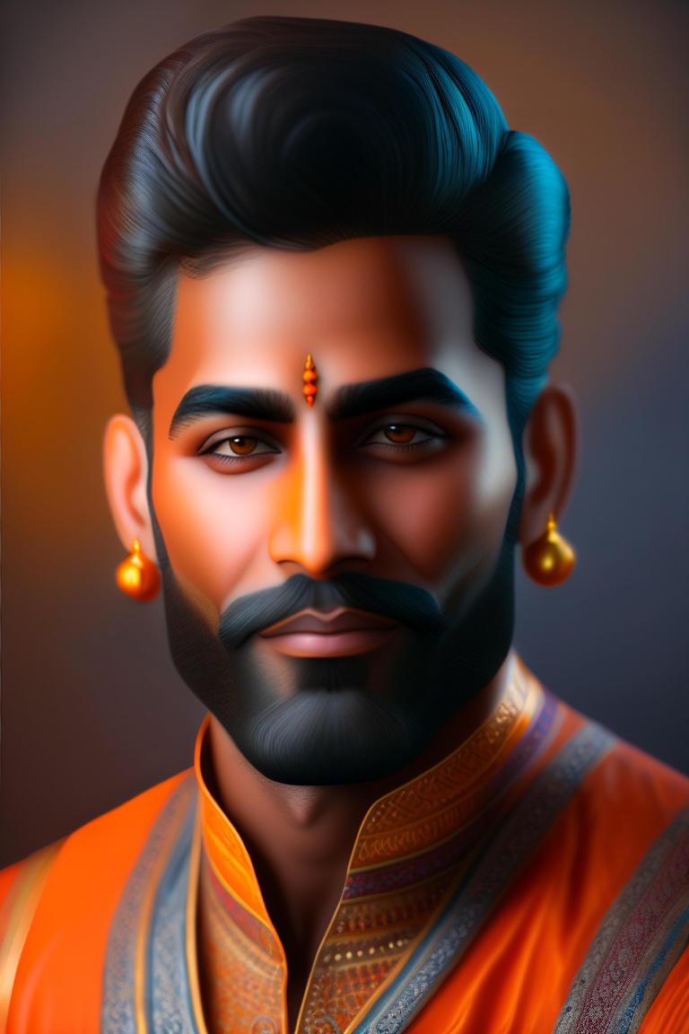 Lexica - An indian handsome mascular fair mid age man with beard ...