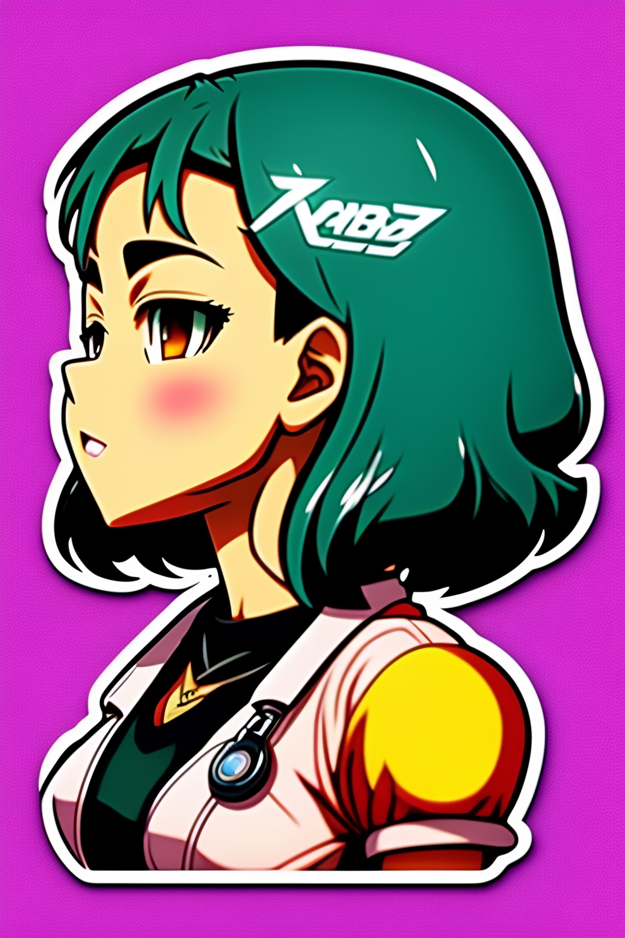 Lexica - Cute cartoon dr dre sticker, anime style, solid backgound color