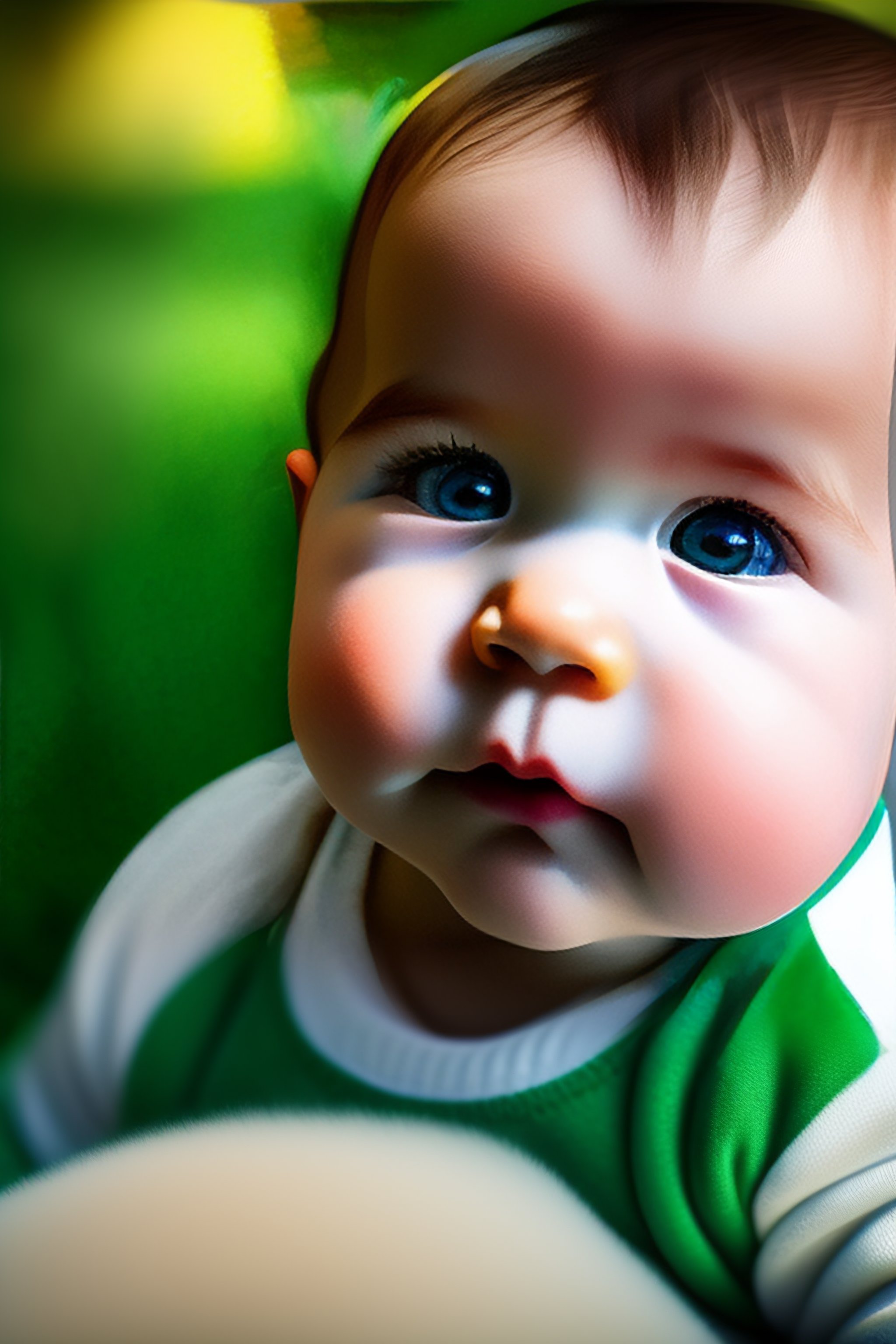 Beautiful Baby Boy With Green Eyes
