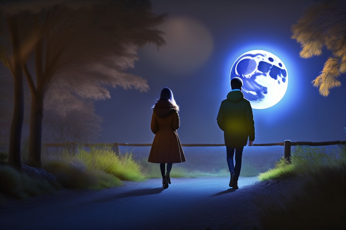 Lexica - Under the enchanting glow of the full moon, the two friends ...