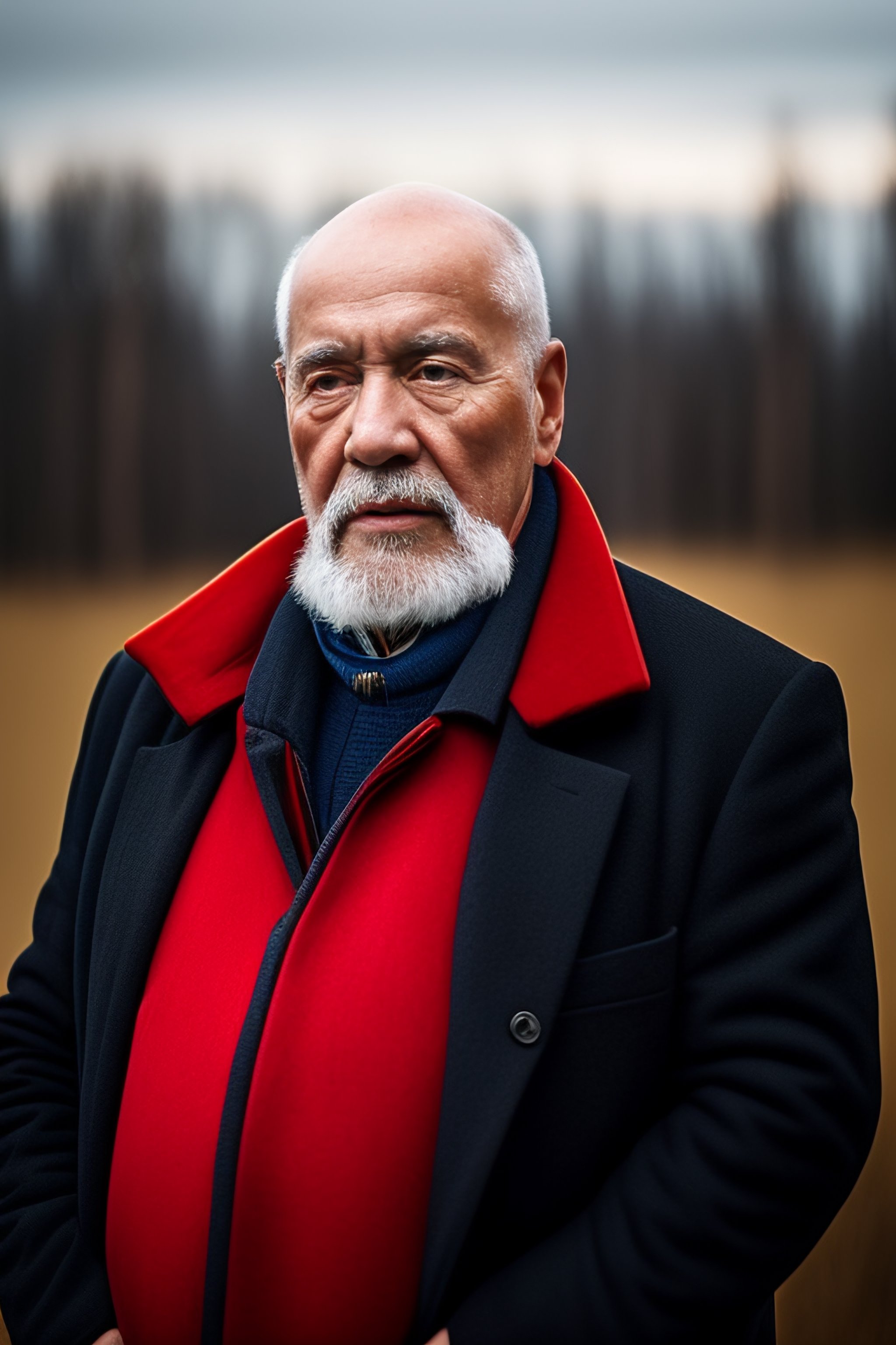 Lexica - Exact portrait of a bald man, 67 years old, that knows Russian ...