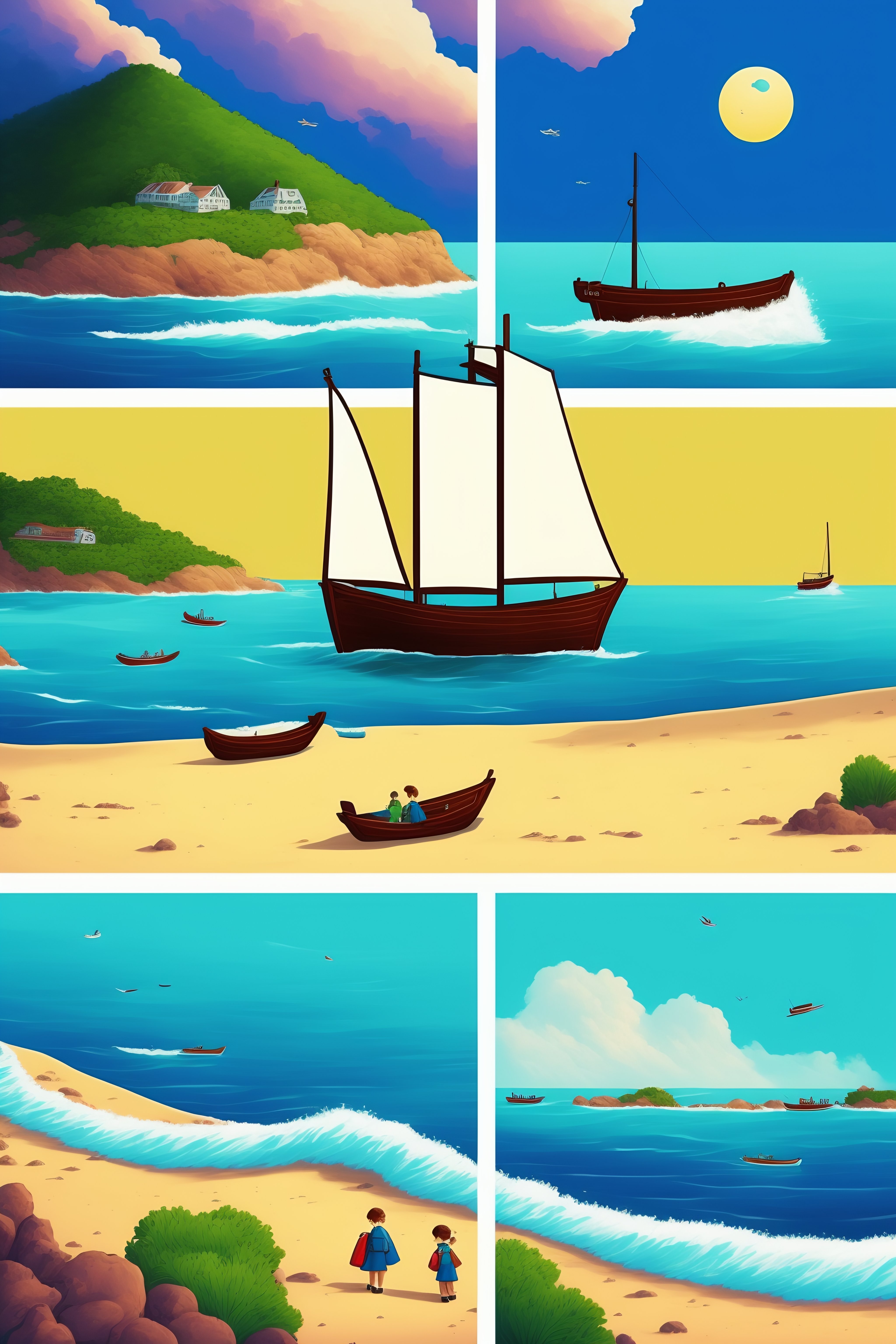 Lexica - A comic about the fact that schoolchildren, being on the water ...