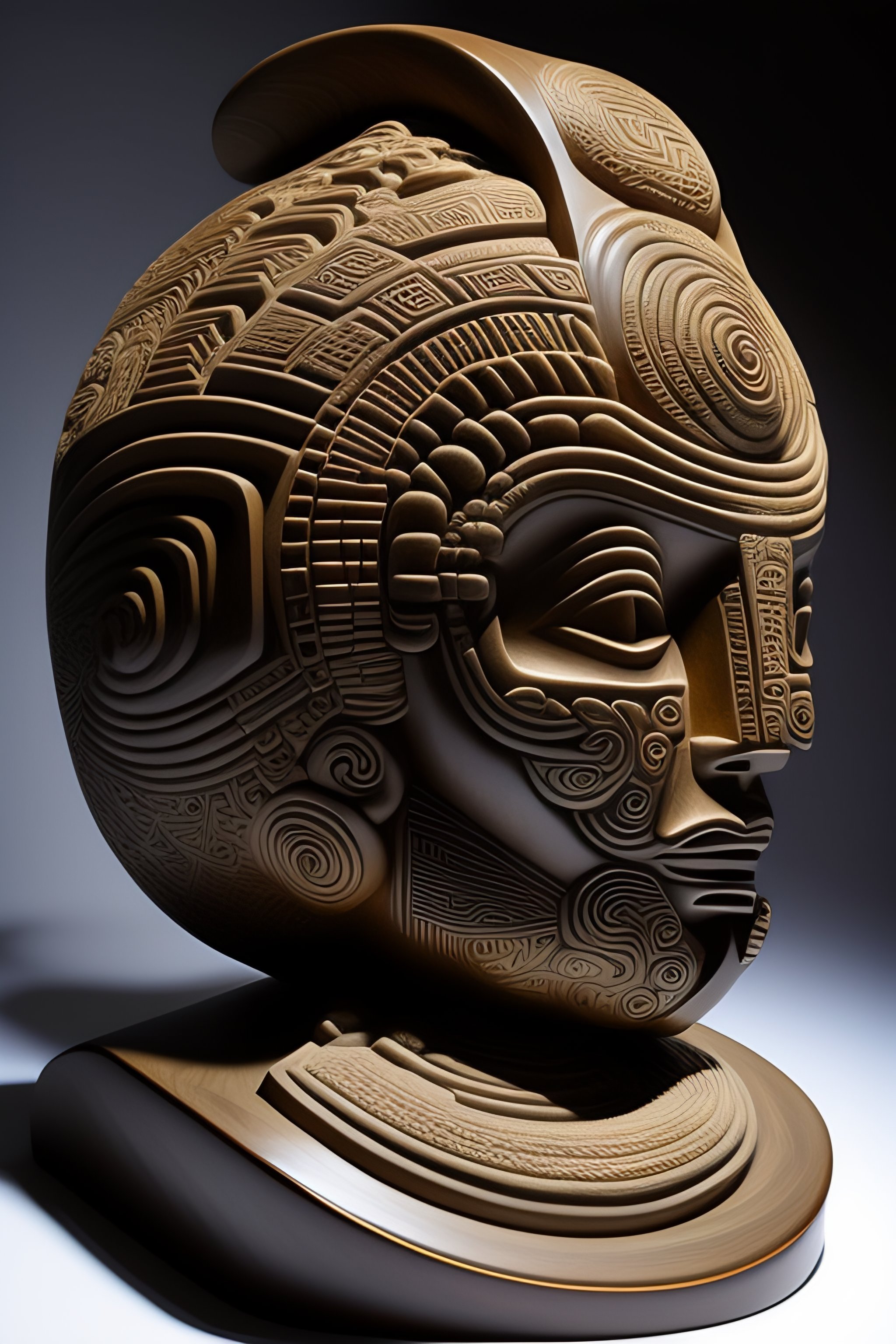 Lexica - Intricate stone sculpture of a mix of abstract, alien, cubist ...