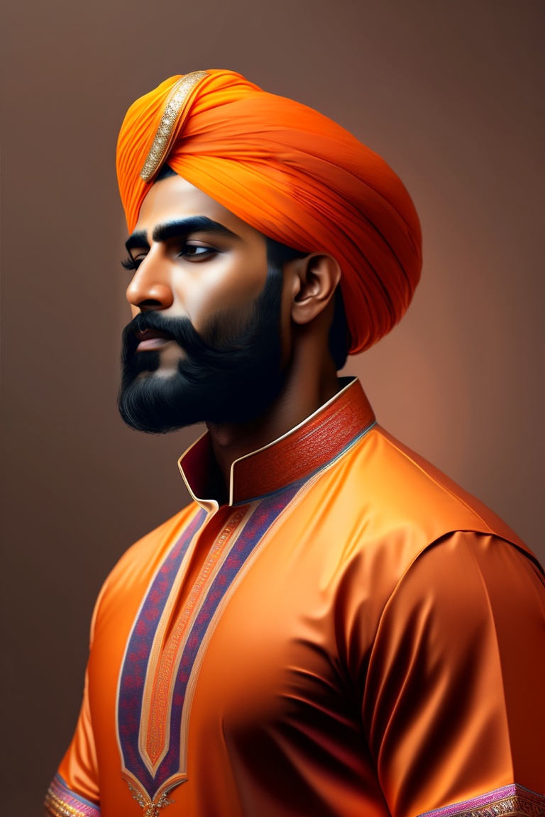 Lexica - An indian handsome mascular fair mid age man with beard ...