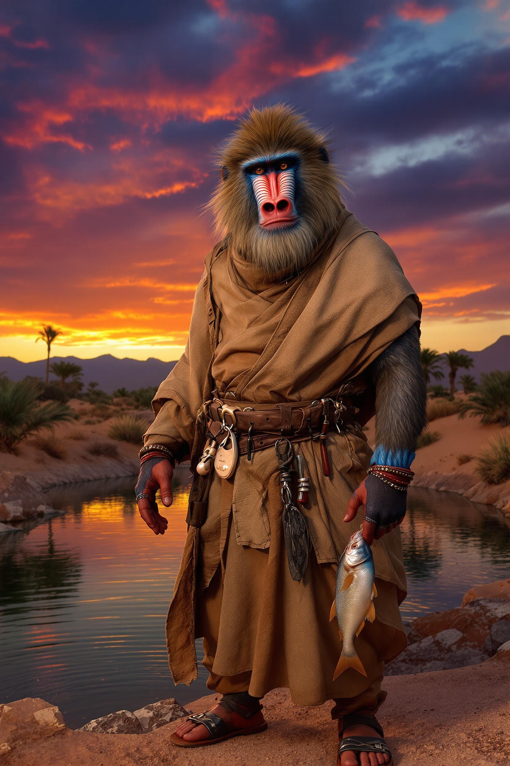 Lexica - A man, with the face of an ape and the body of a human ...