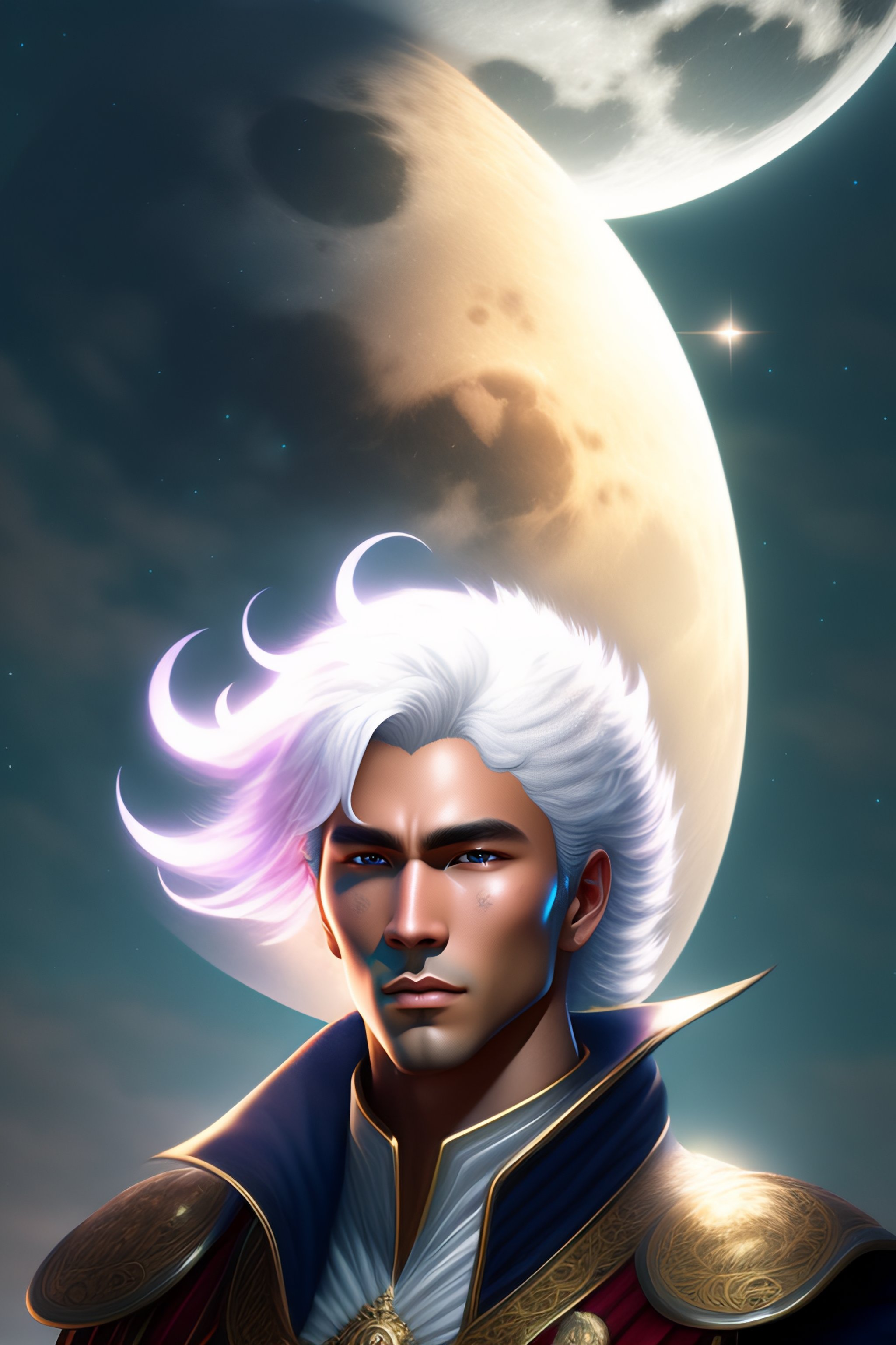 Lexica - Moon magic, moon white young male mage