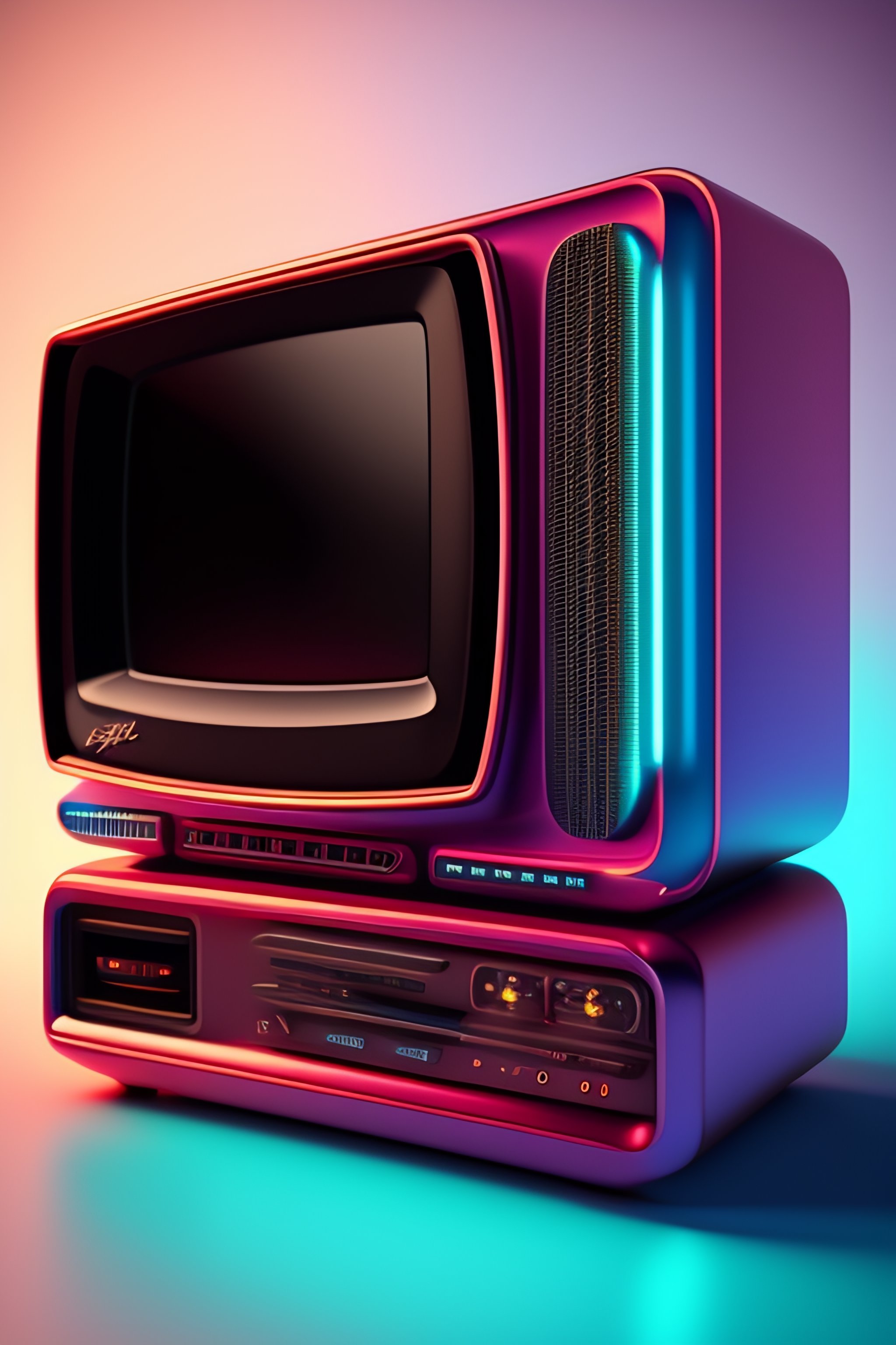 Lexica - Vintage tv, 1990s, c4d render, vaporwave, product photography ...