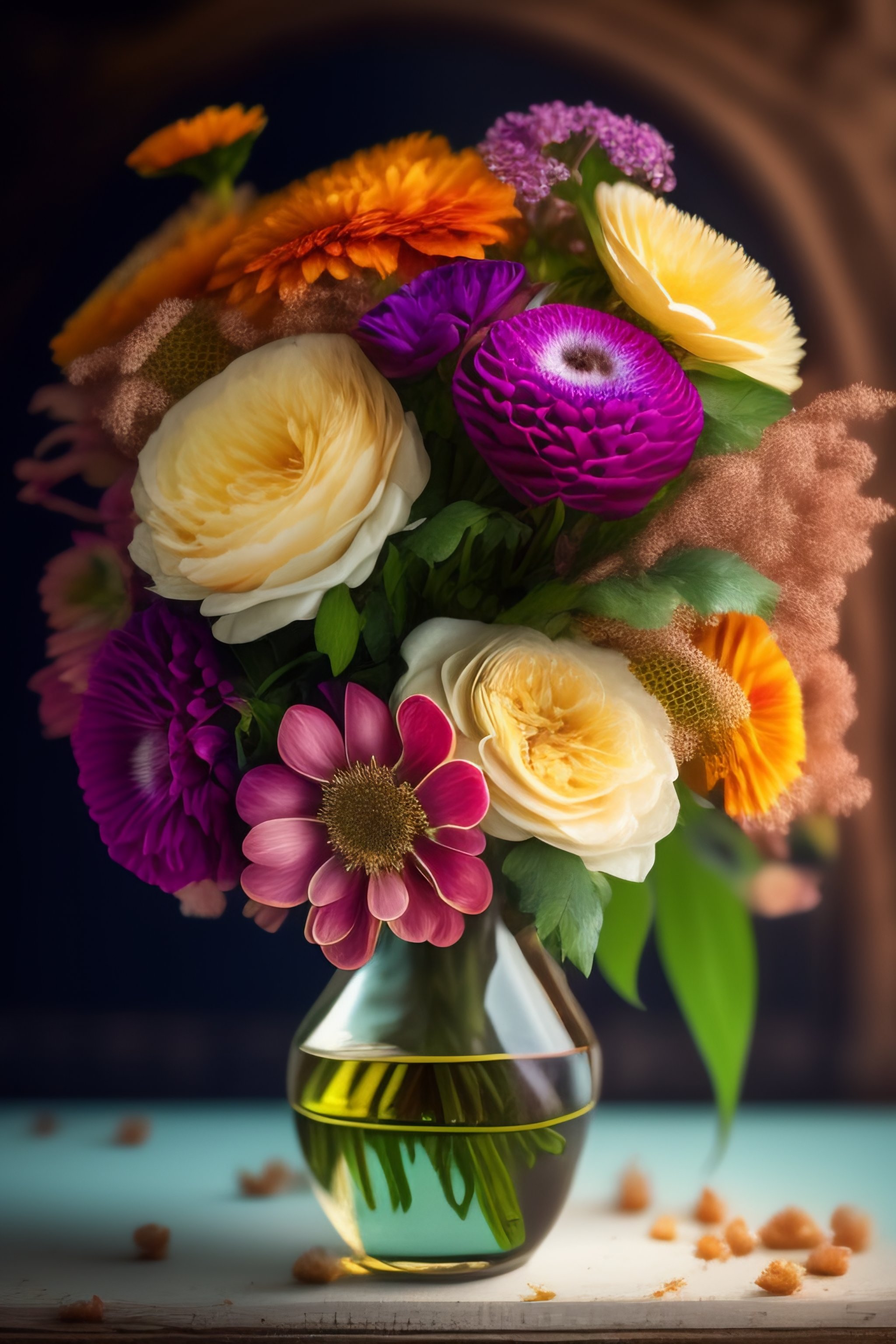 Lexica - An image ultrarrealistic of a bouquet of dead flowers, mixed ...