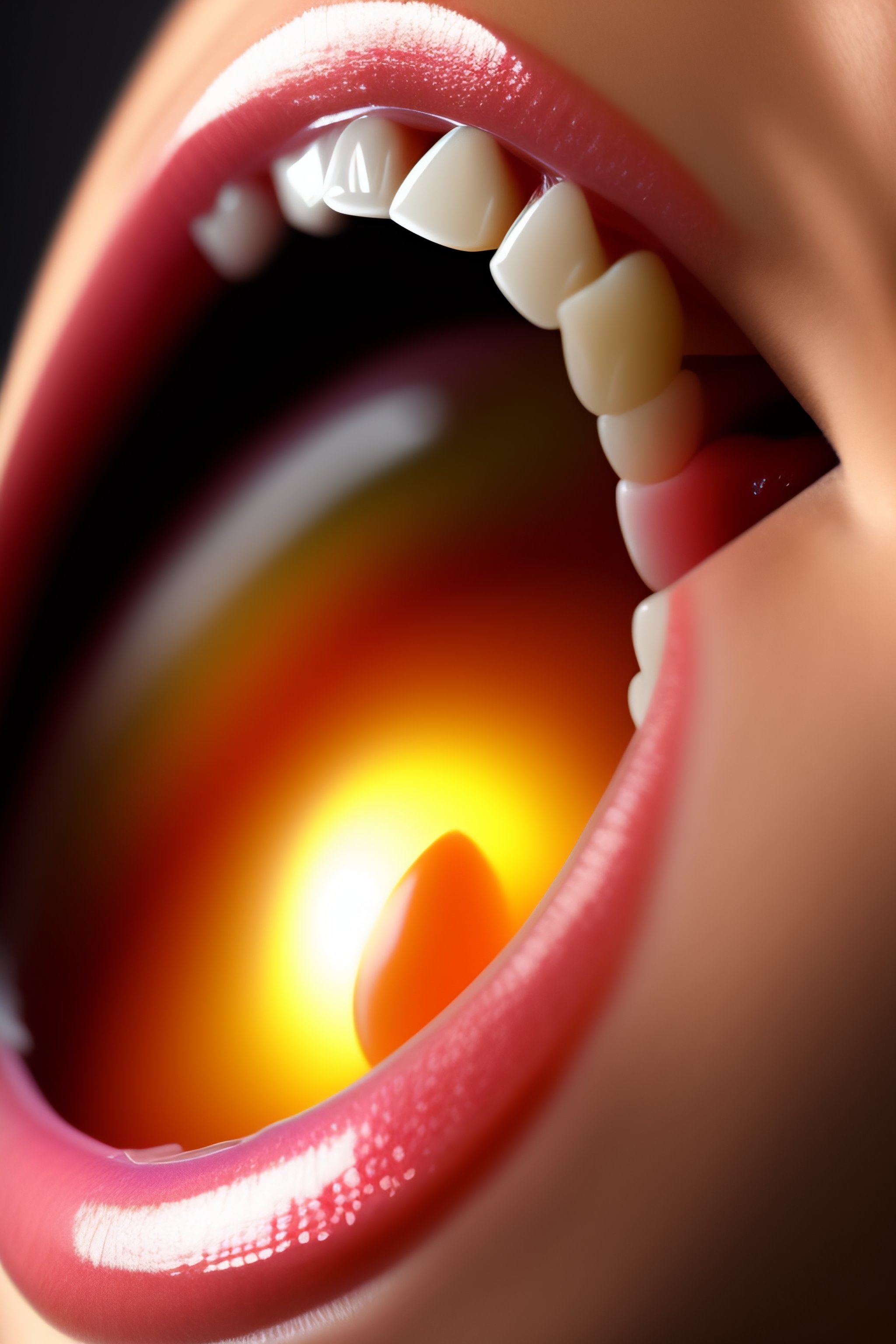 Lexica - Teeth shining too much in dark like tube light