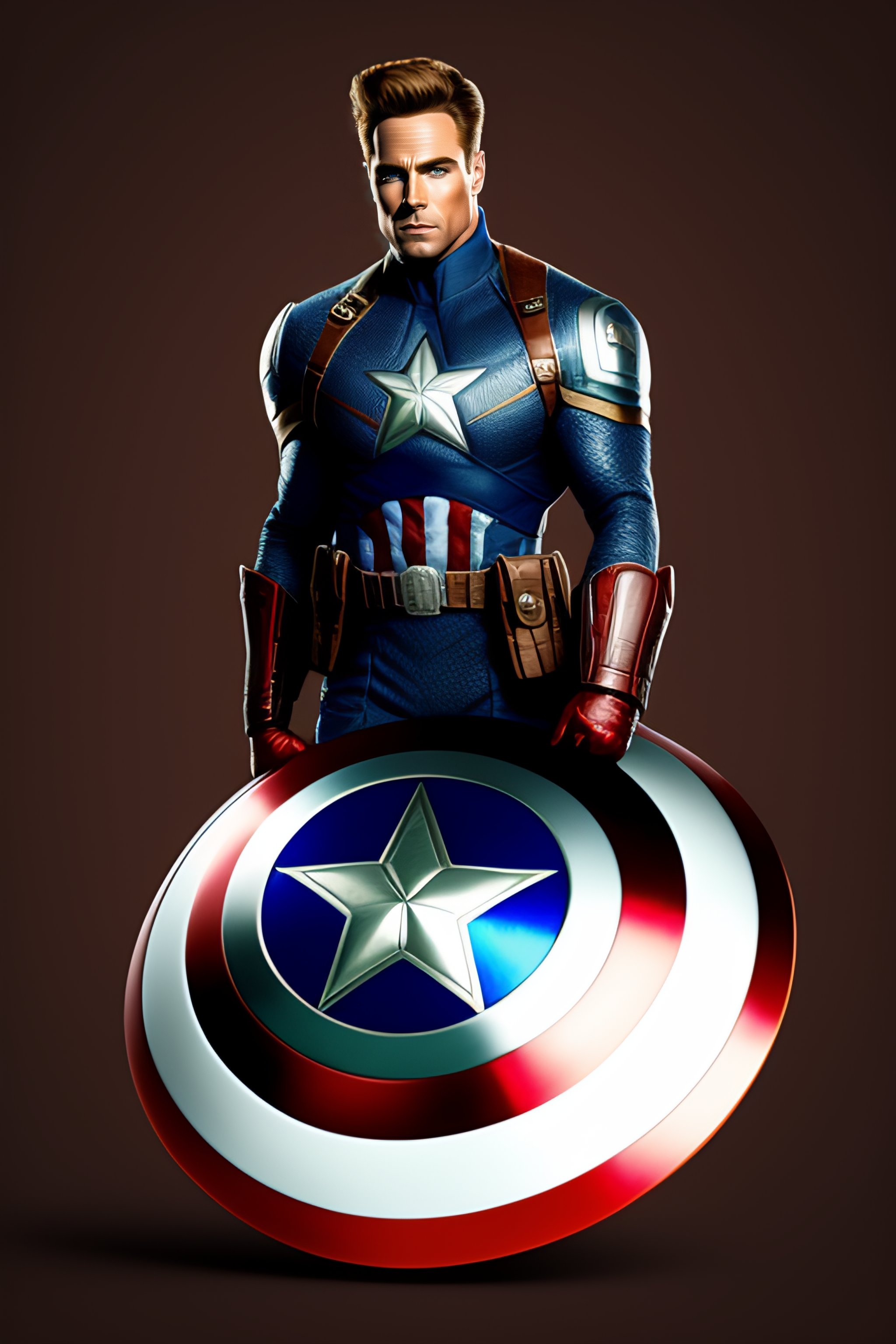 Lexica - Captain america with a shield made out of groot