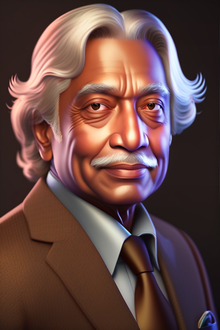 Lexica - Portrait of APJ Abdul Kalam, 3d rendered, highly detailed, 8k ...