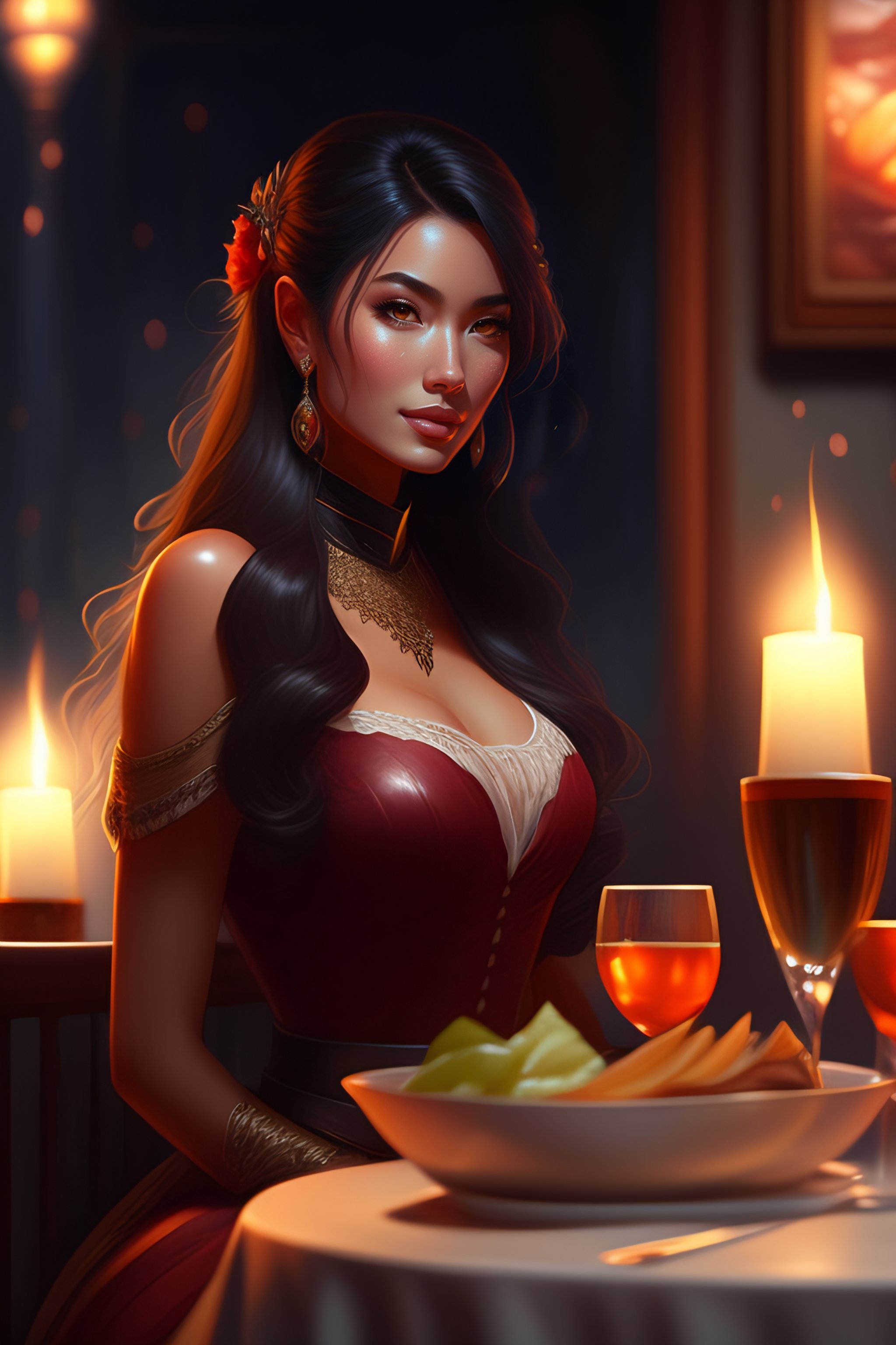 Lexica - A dinner date with the girl next door, slice of life, varying ethnicities, fantasy ...