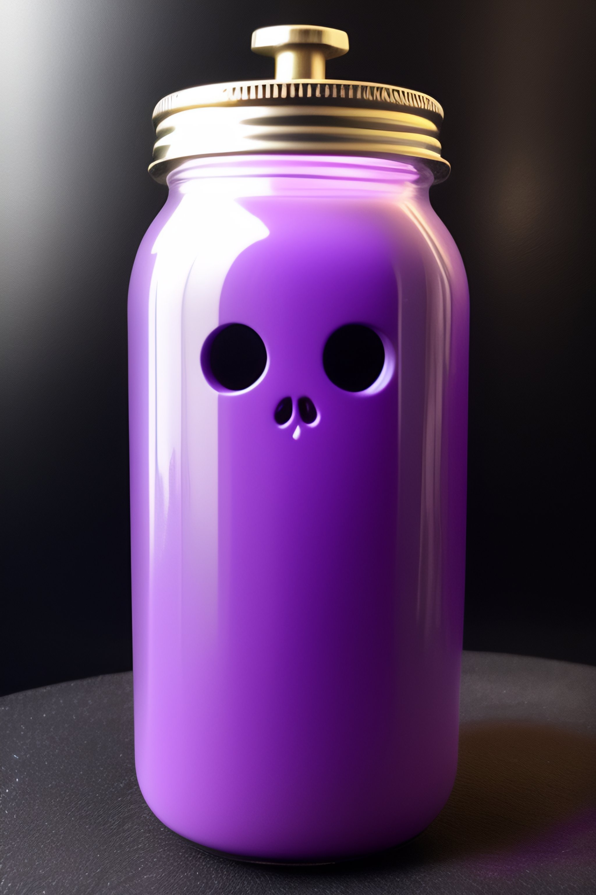 Lexica - Simple purple ghost, black back