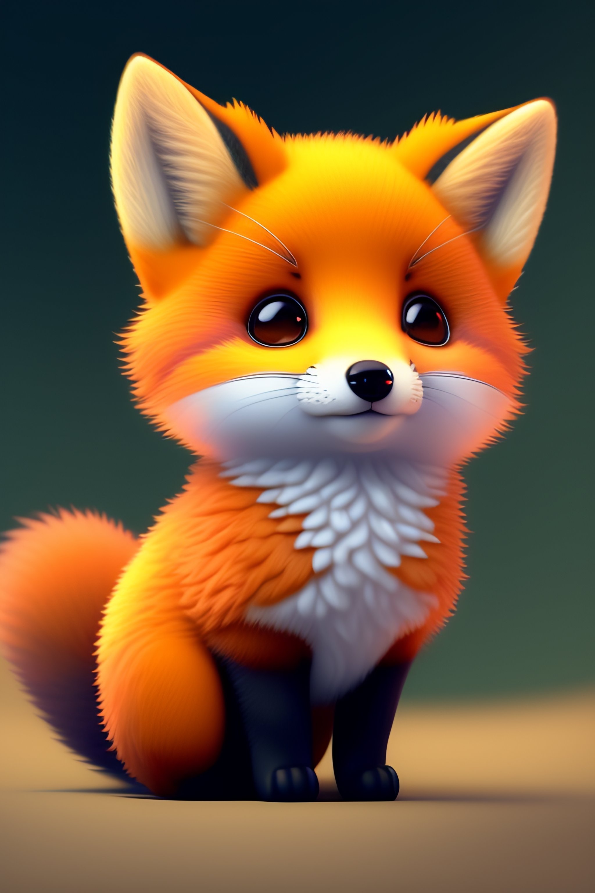 Lexica - Cute and adorable cartoon fluffy baby fox , fantasy, dreamlike ...