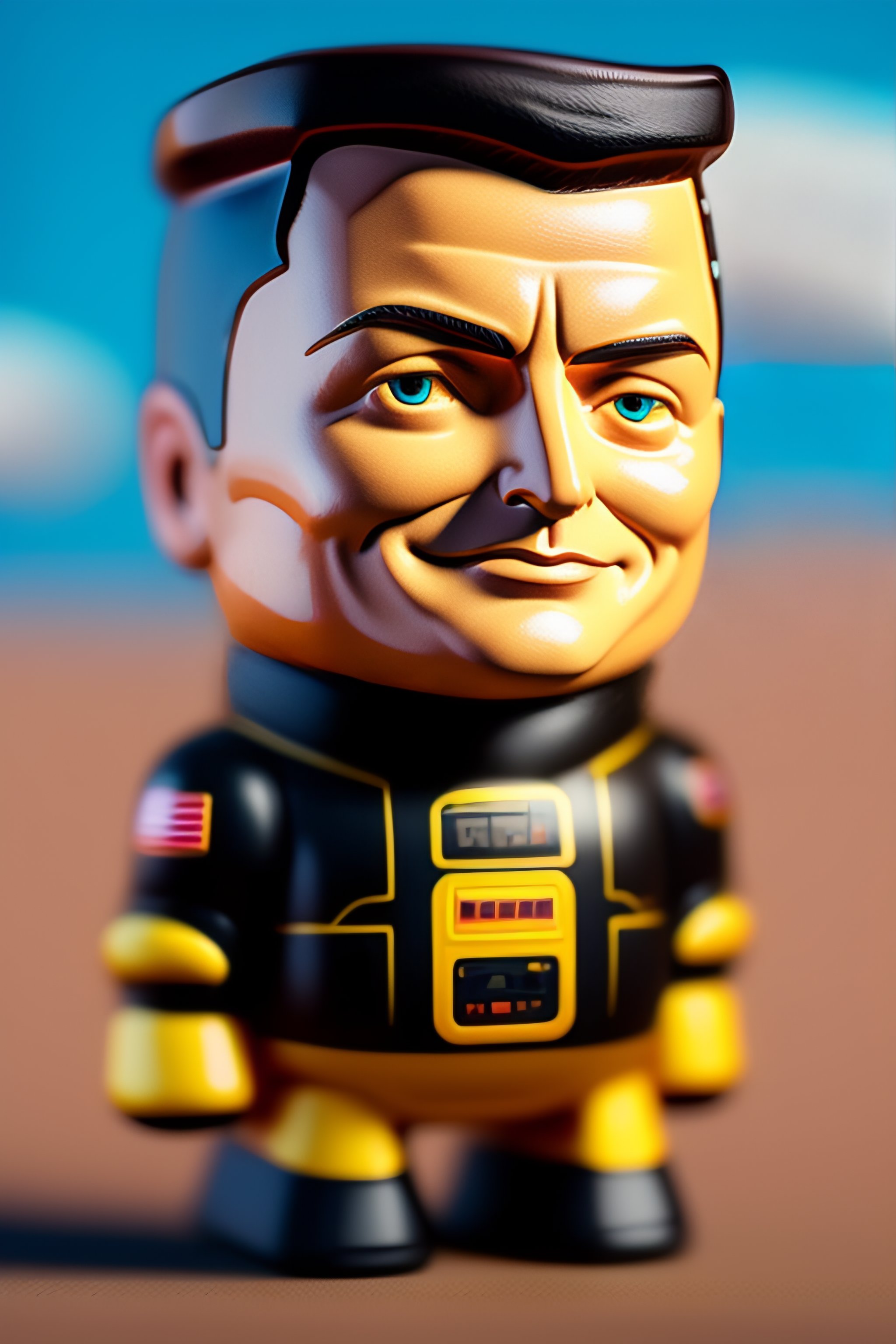 Lexica - 4k cartoon, Elon musk Toy.