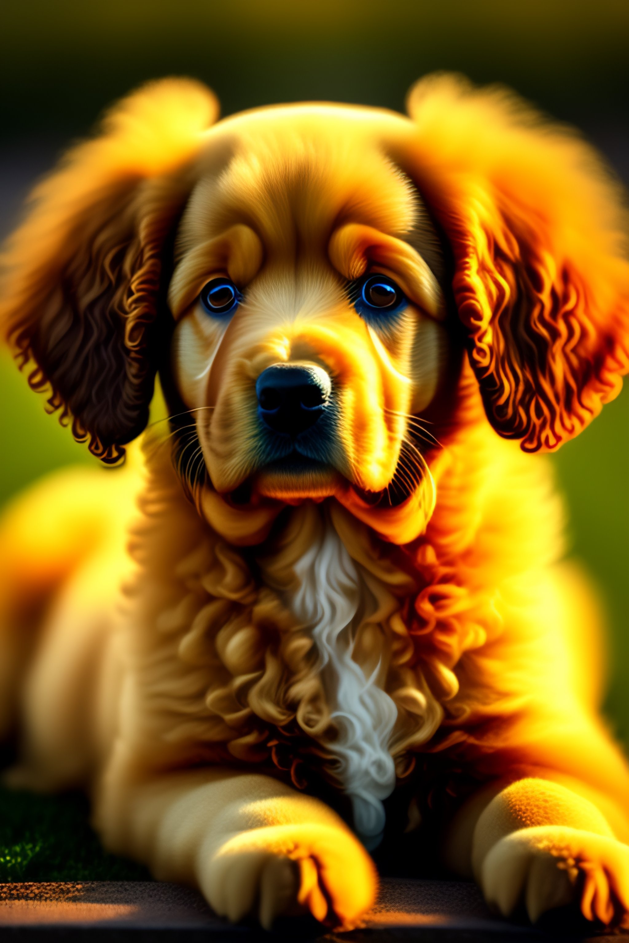 Lexica - Yellow poodle puppy