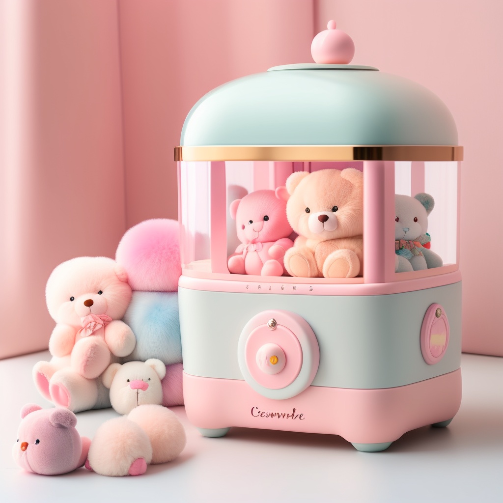 Lexica - Picture a kawaii claw machine, teeming with irresistibly cute ...