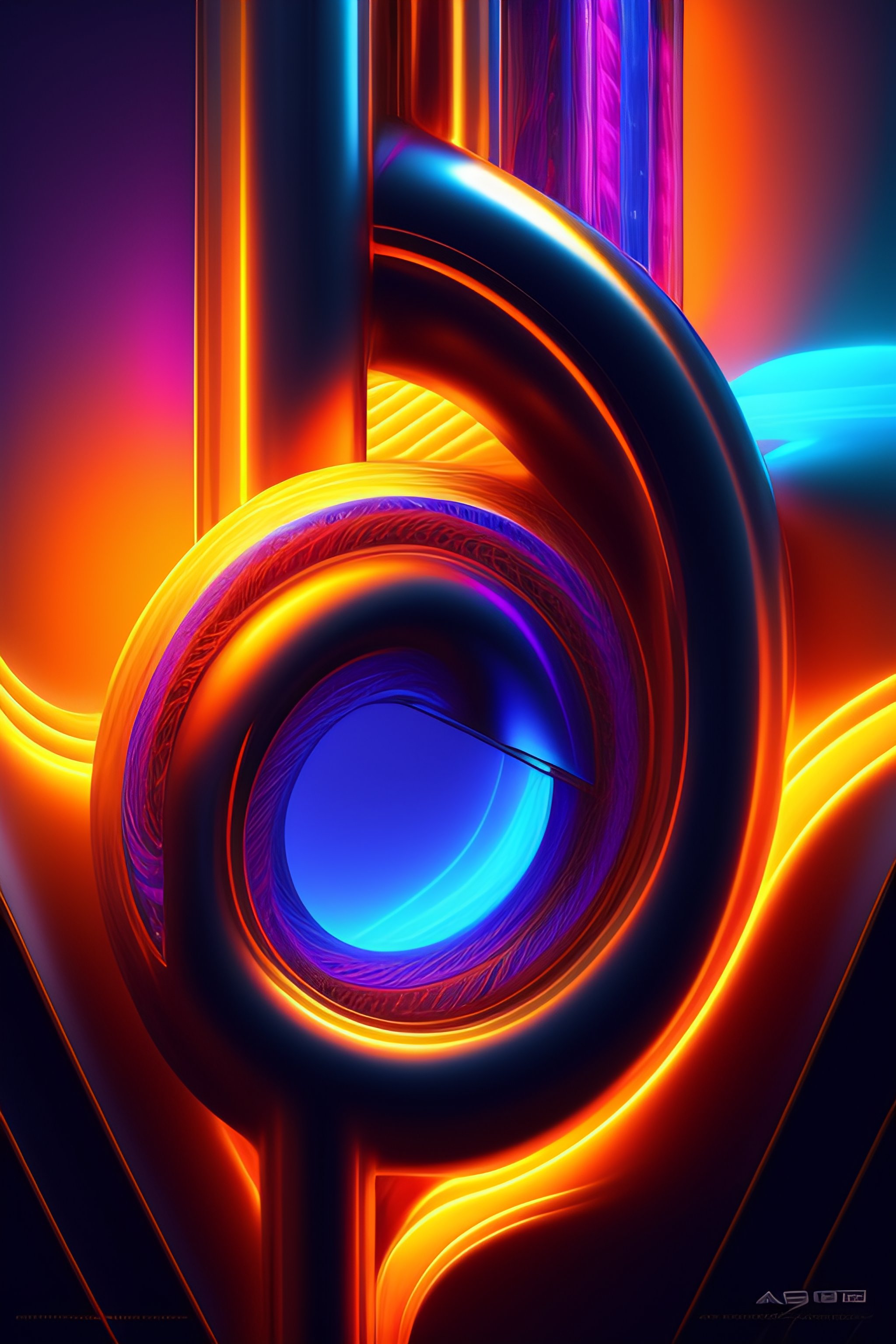 Lexica - Neon pipe with 90 degree turns, cyberpunk future looking by ...