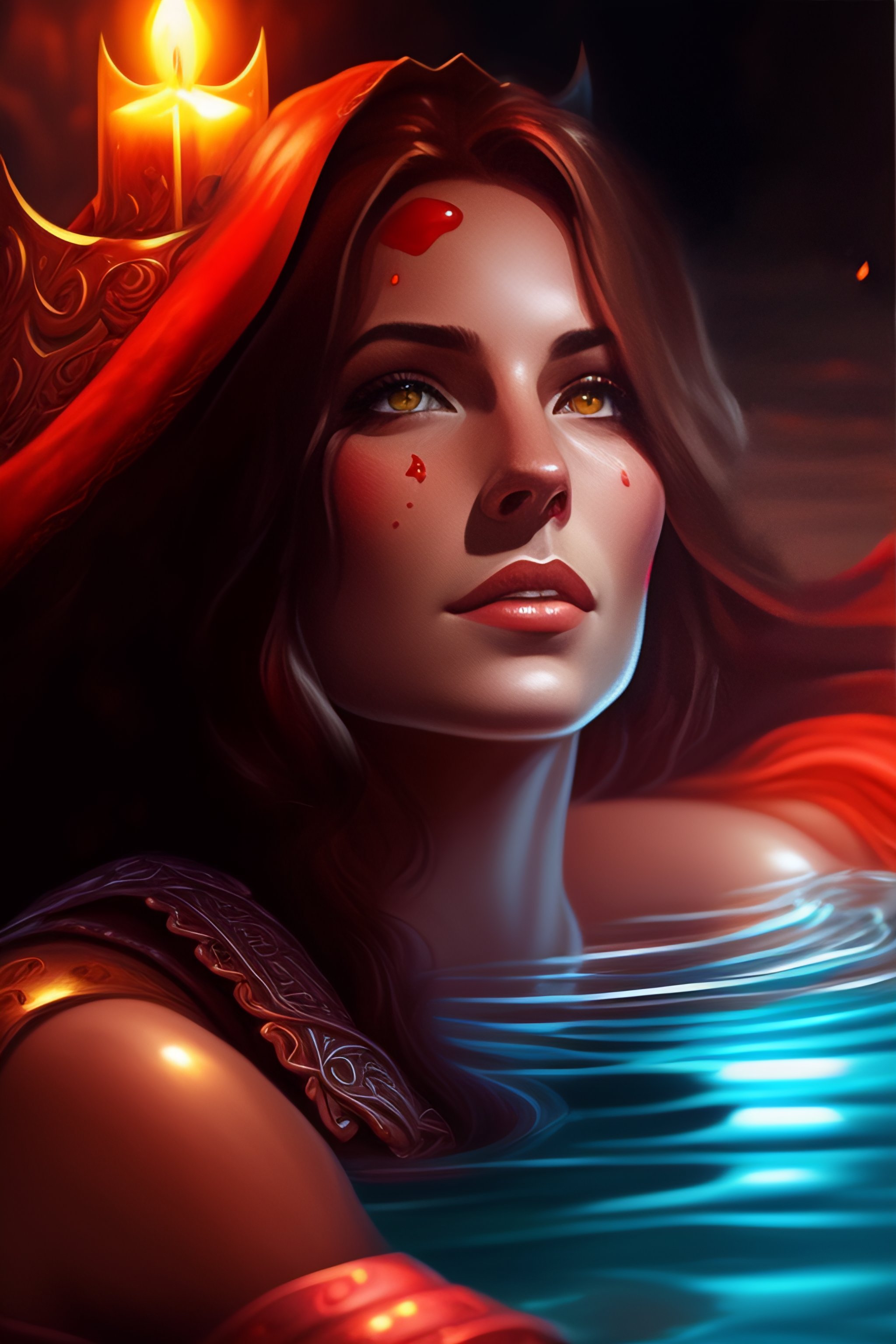 Lexica - Dead D&D female paladin on the floor in a pool of blood