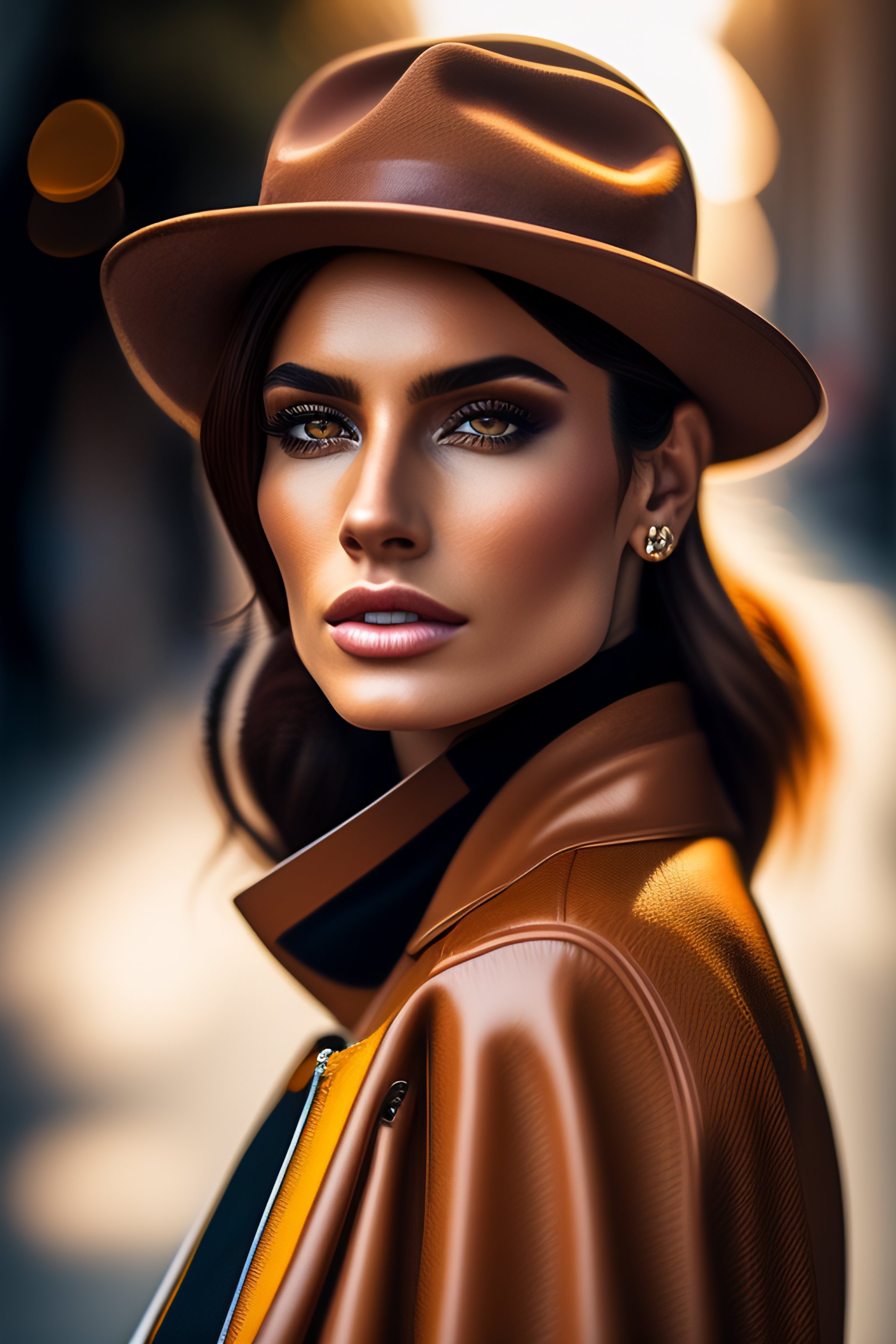 Lexica - Full body studio portrait of over 28 brown hair spanish model ...