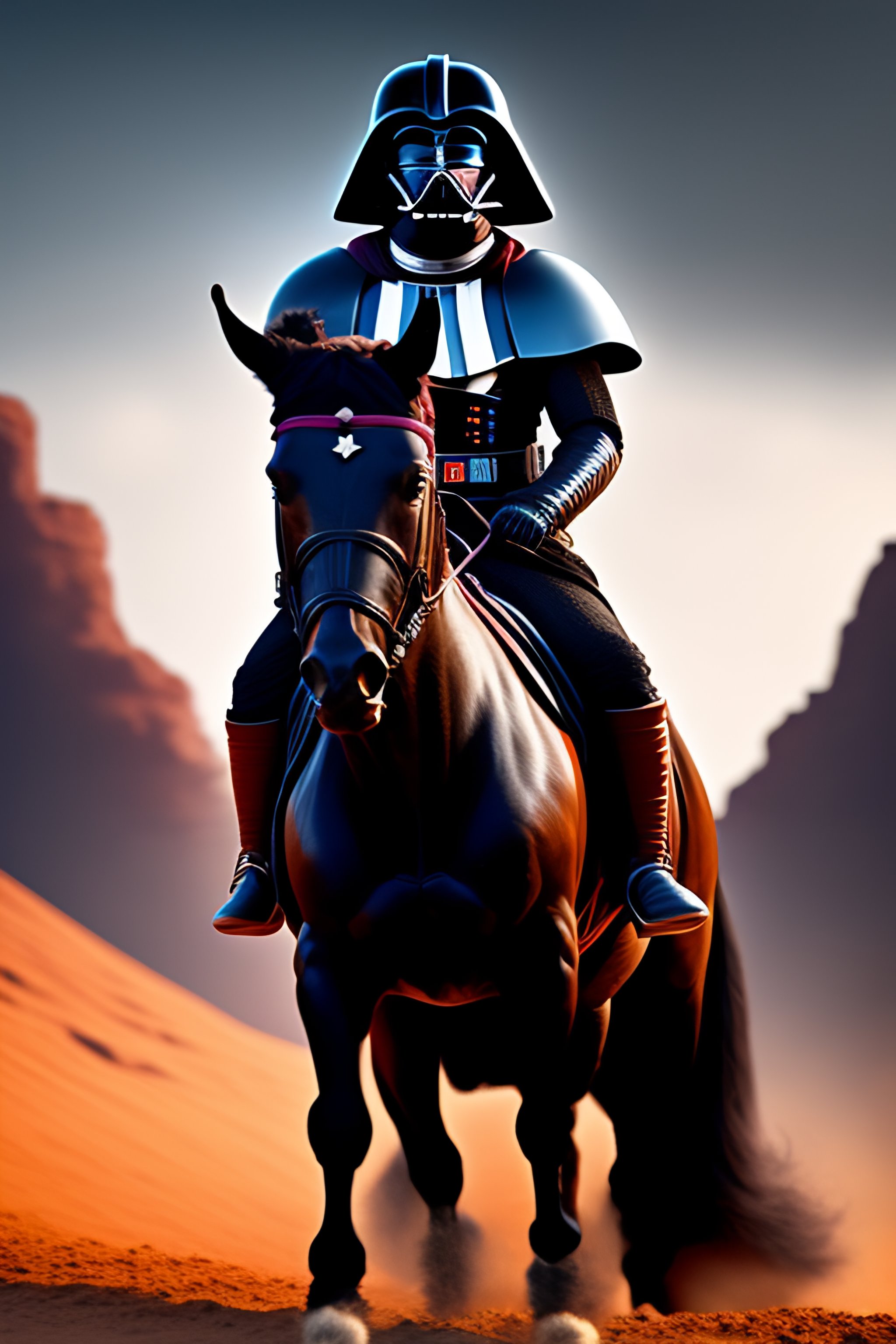 Lexica - Darth vader riding jar jar binks