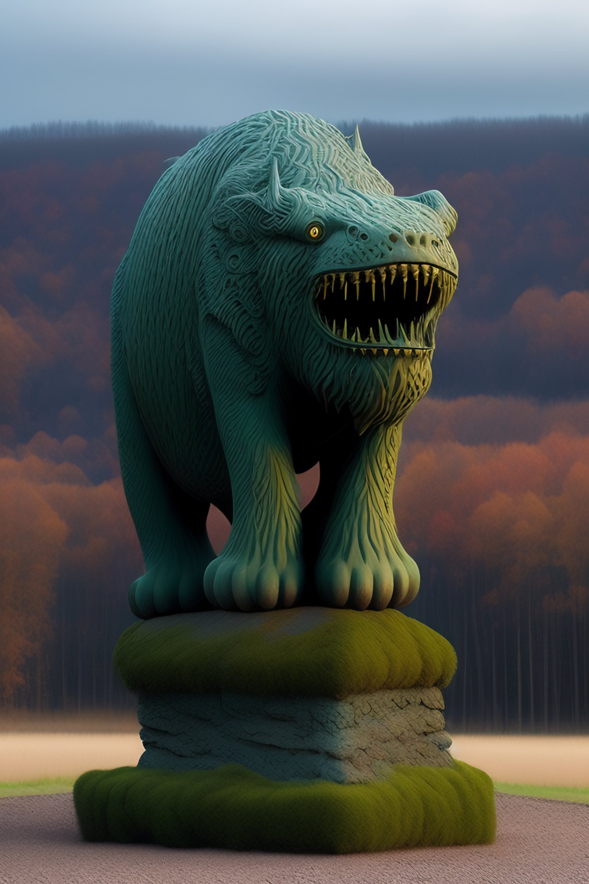 Lexica - Scary monster 3d small Statue design by Mattias Adolfsson ...