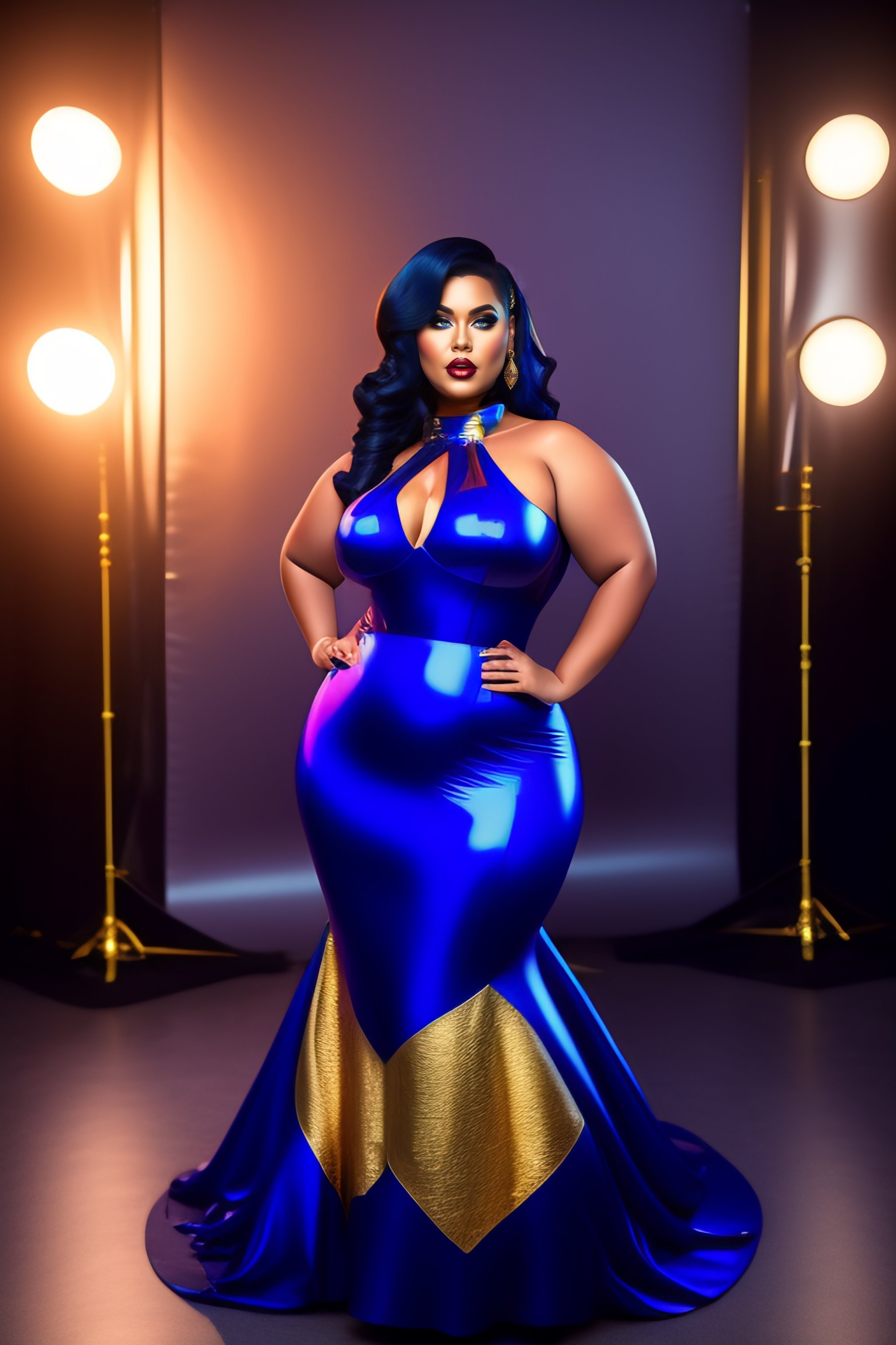 Lexica - Plus size feminine hot goth cutie in a sublime elegant ...